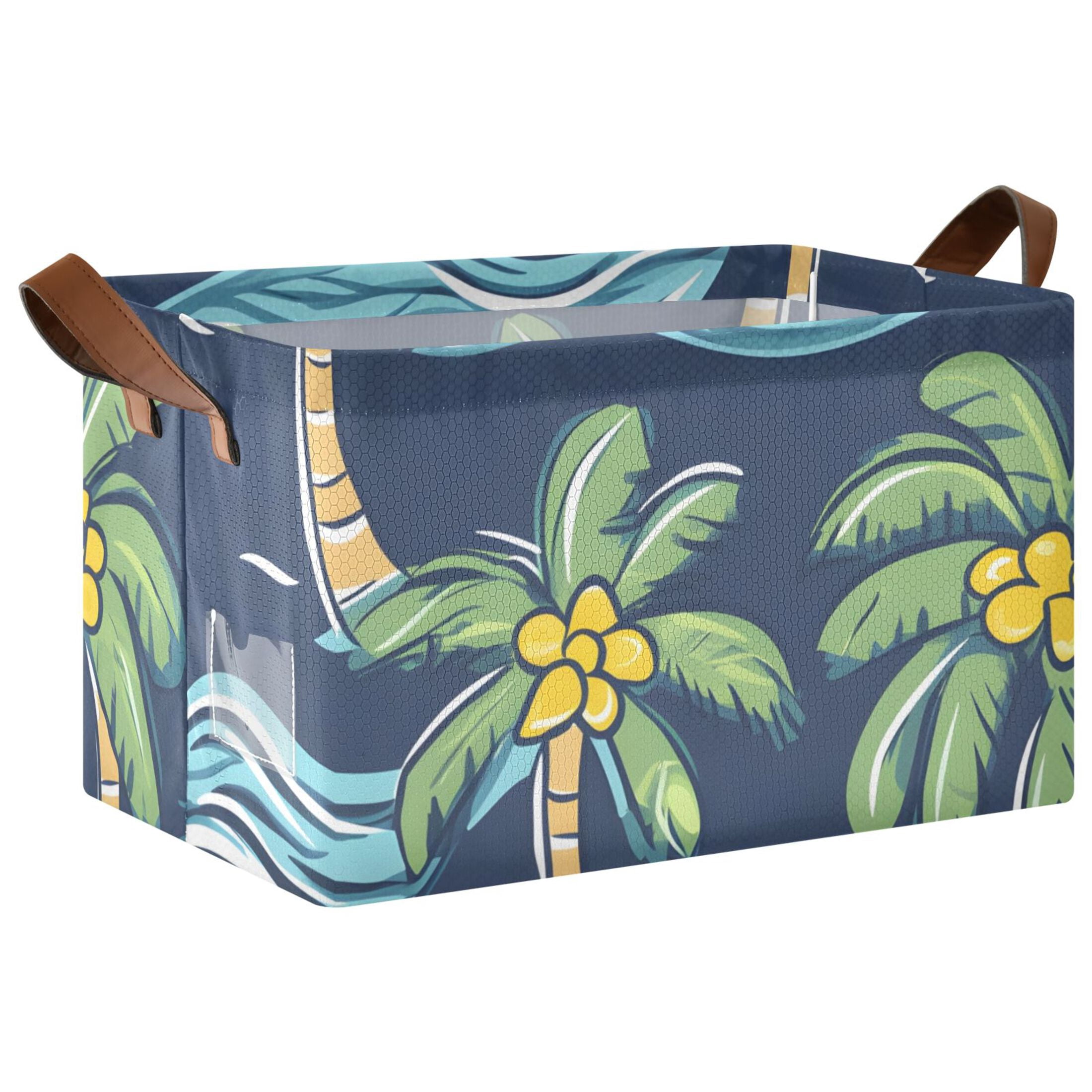 Ryvnso Palm Coconut Tree-a1 Storage Bins Large Basket Foldable Cube ...