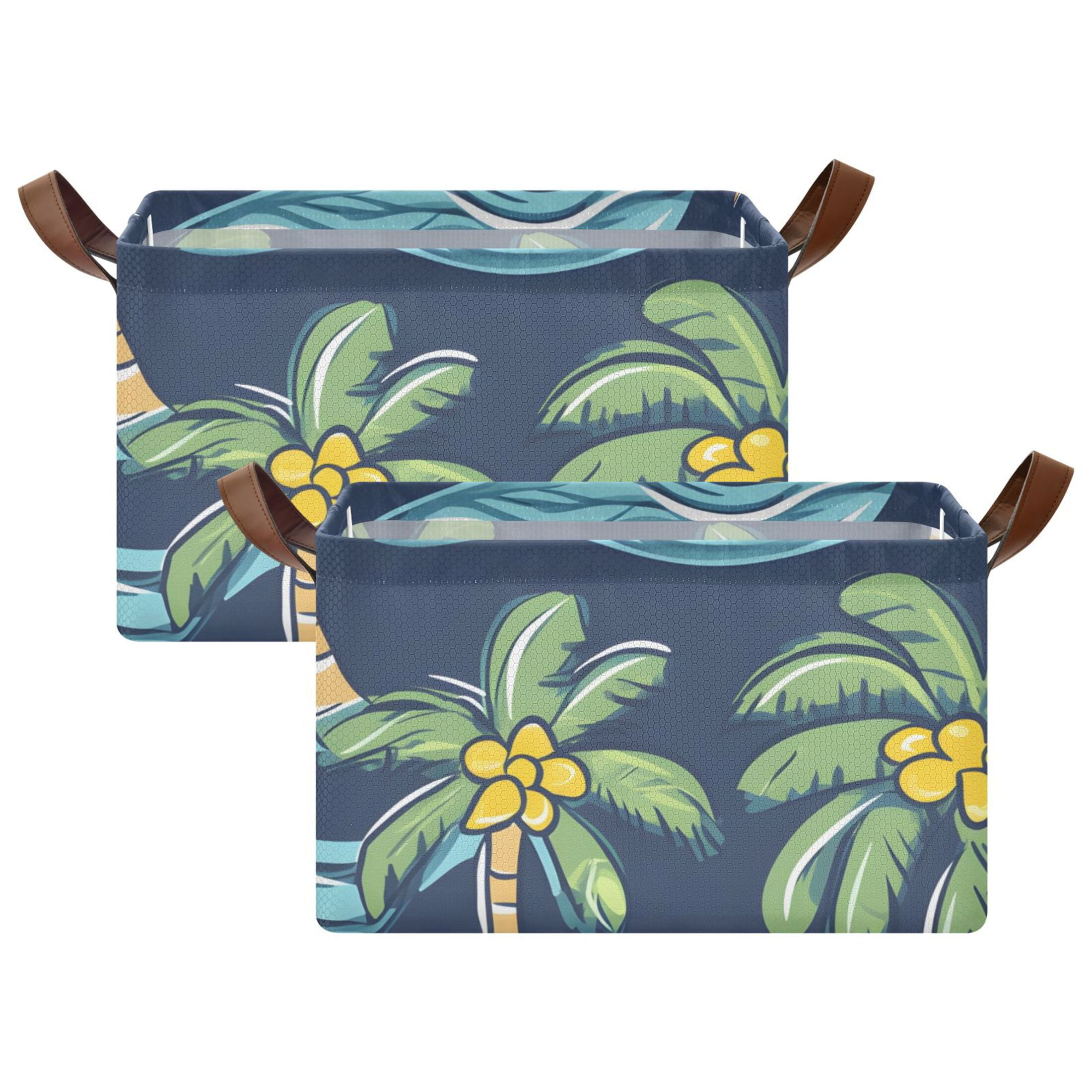 Ryvnso Palm Coconut Tree-a1 Storage Bins Large Basket Foldable Cube ...