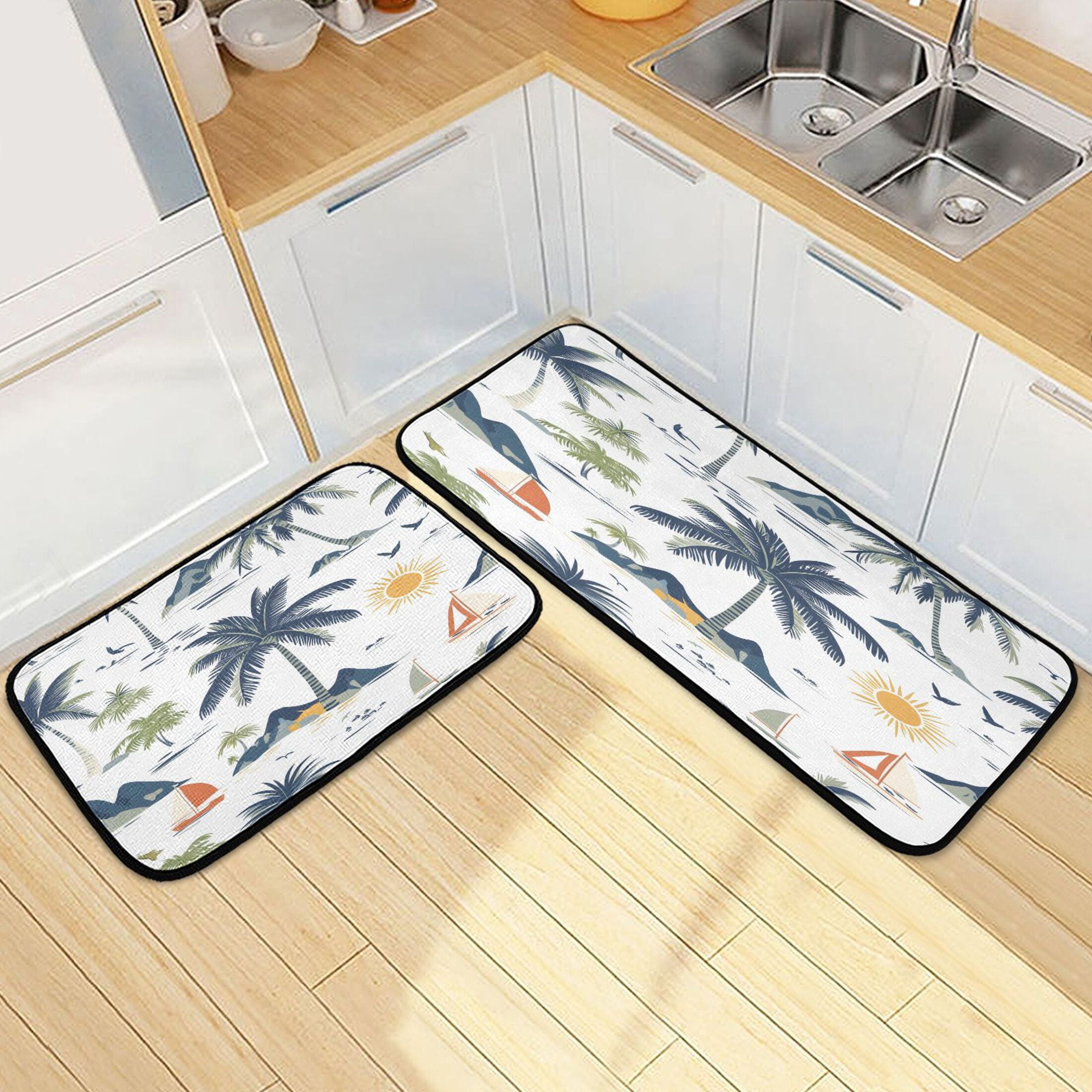 Ryvnso Palm Tree-a2 Kitchen Rugs Set Non Slip Runner Mats for Dining Room - Walmart.com