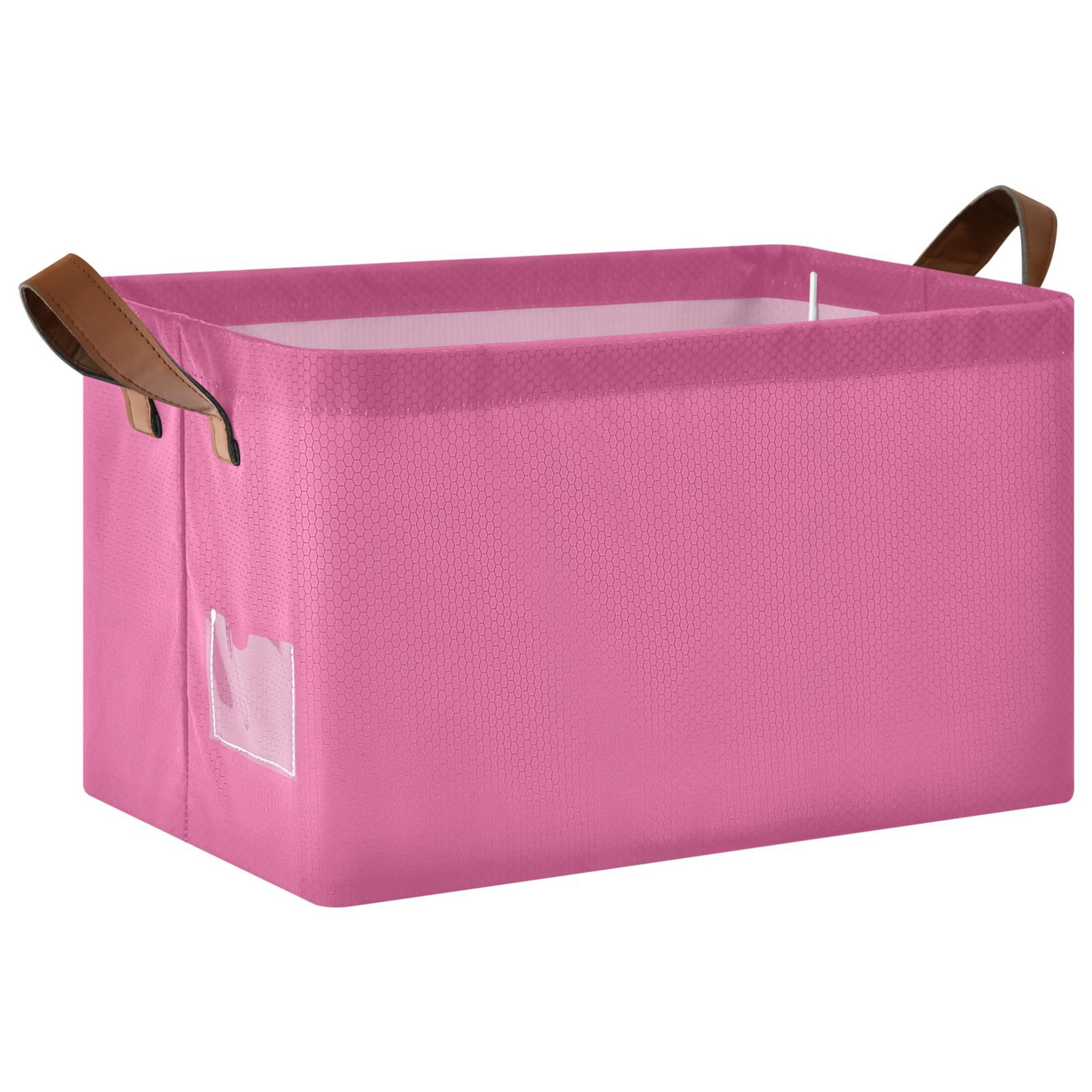 Ryvnso Pink Background Storage Bins Large Basket Foldable Cube Toys ...