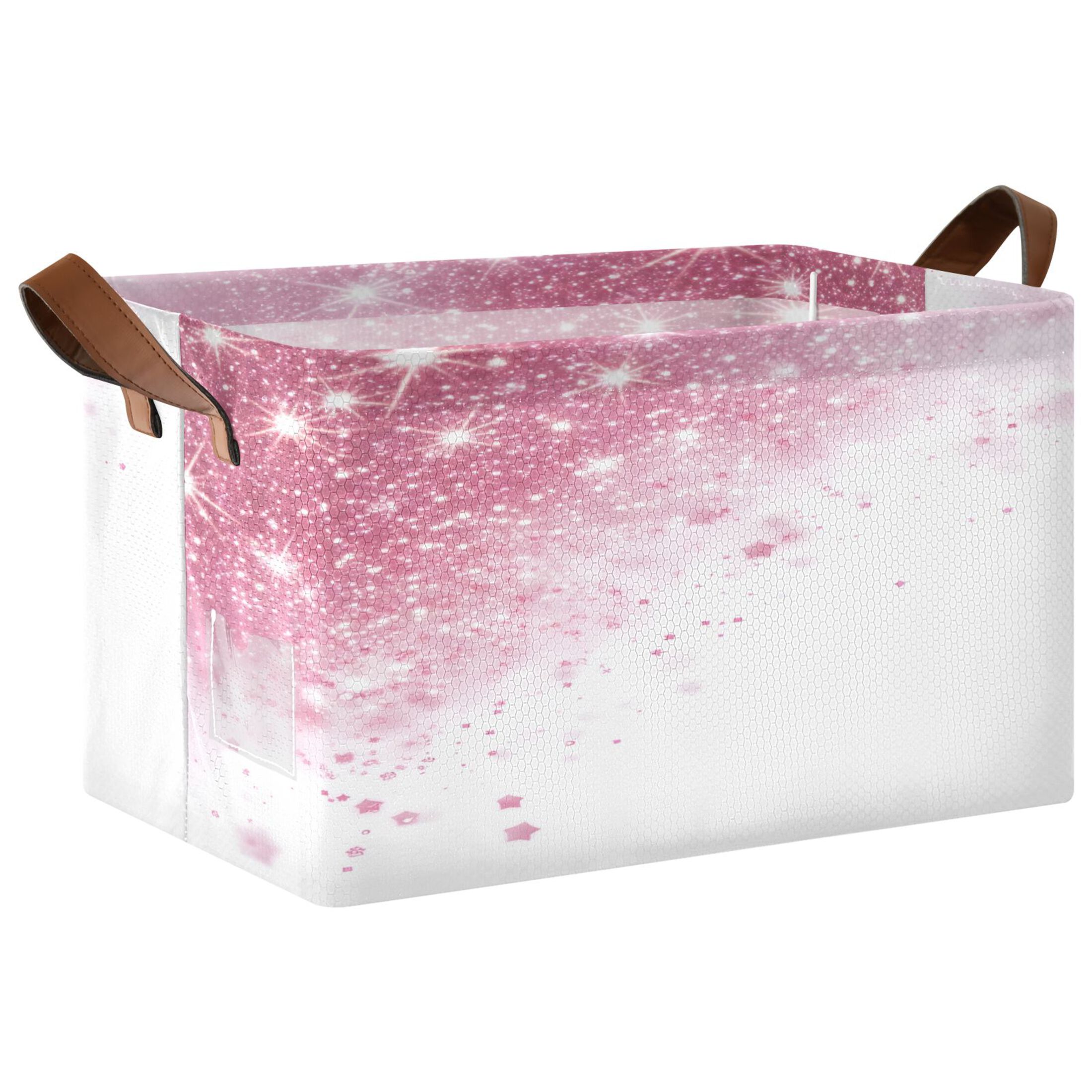 Ryvnso Pink Fireworks Storage Bins Large Basket Foldable Cube Toys ...