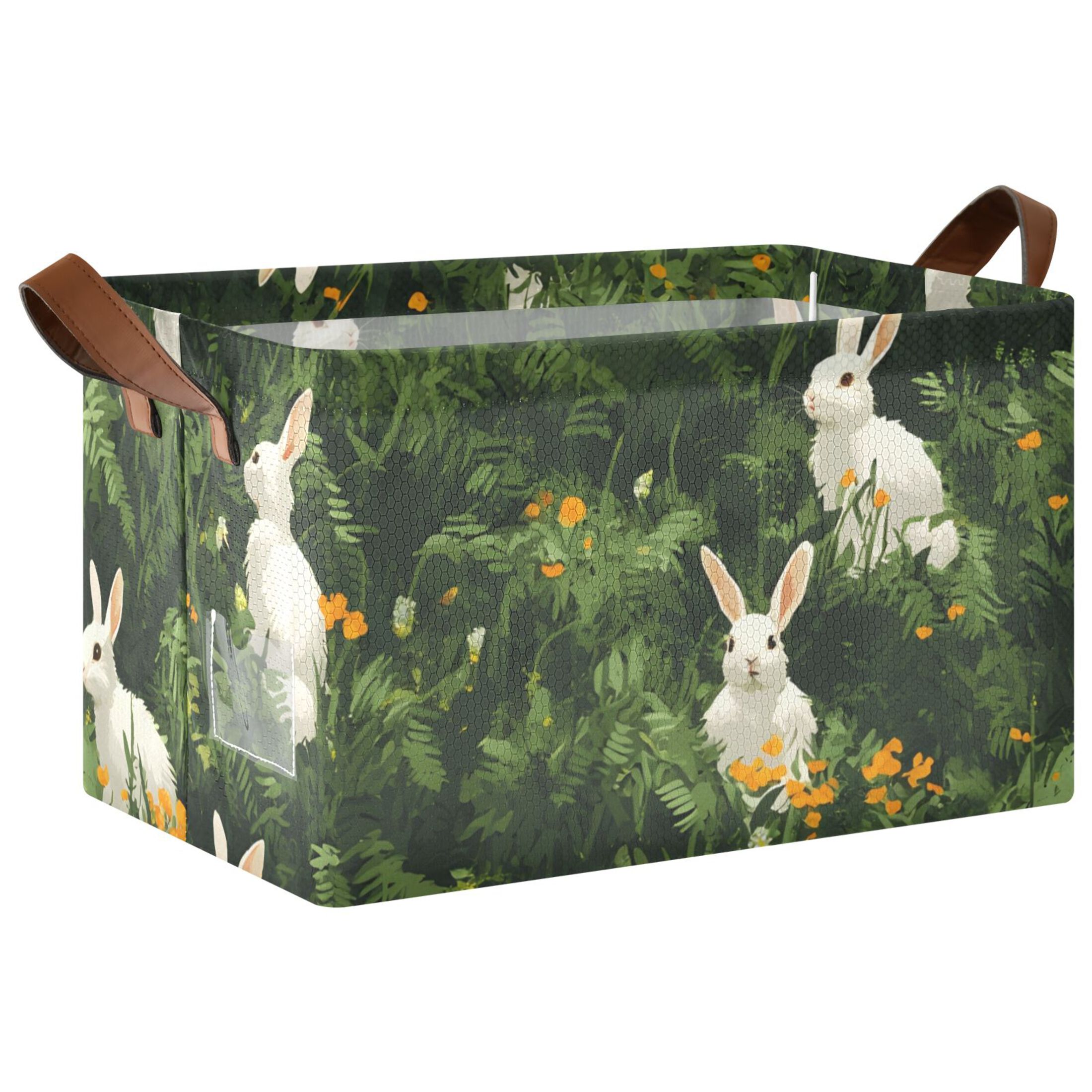 Ryvnso Rabbits in Forest Storage Bins Large Basket Foldable Cube Toys ...