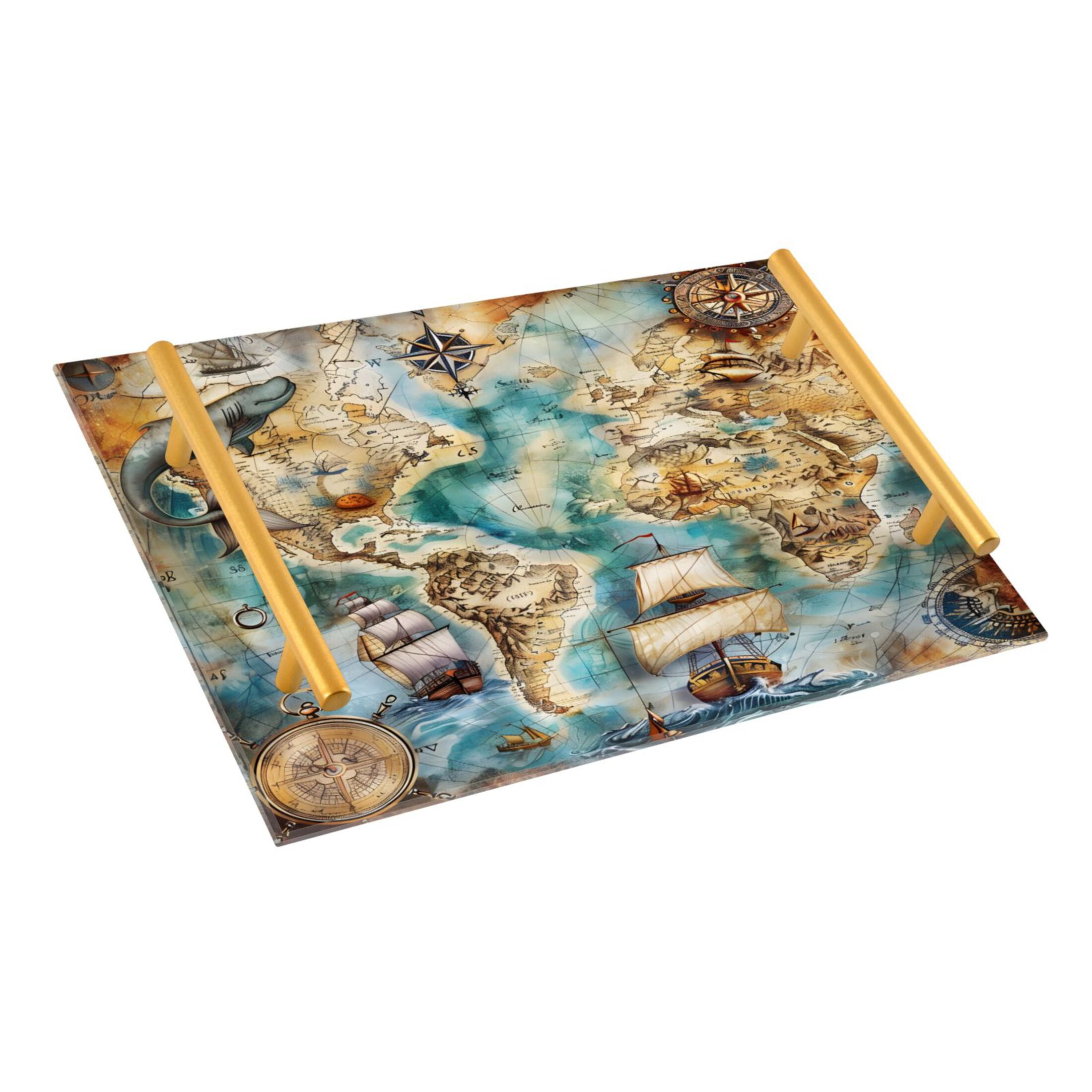 Ryvnso Sailing Ship Bathroom Tray Vanity Countertop Trays Acrylic ...