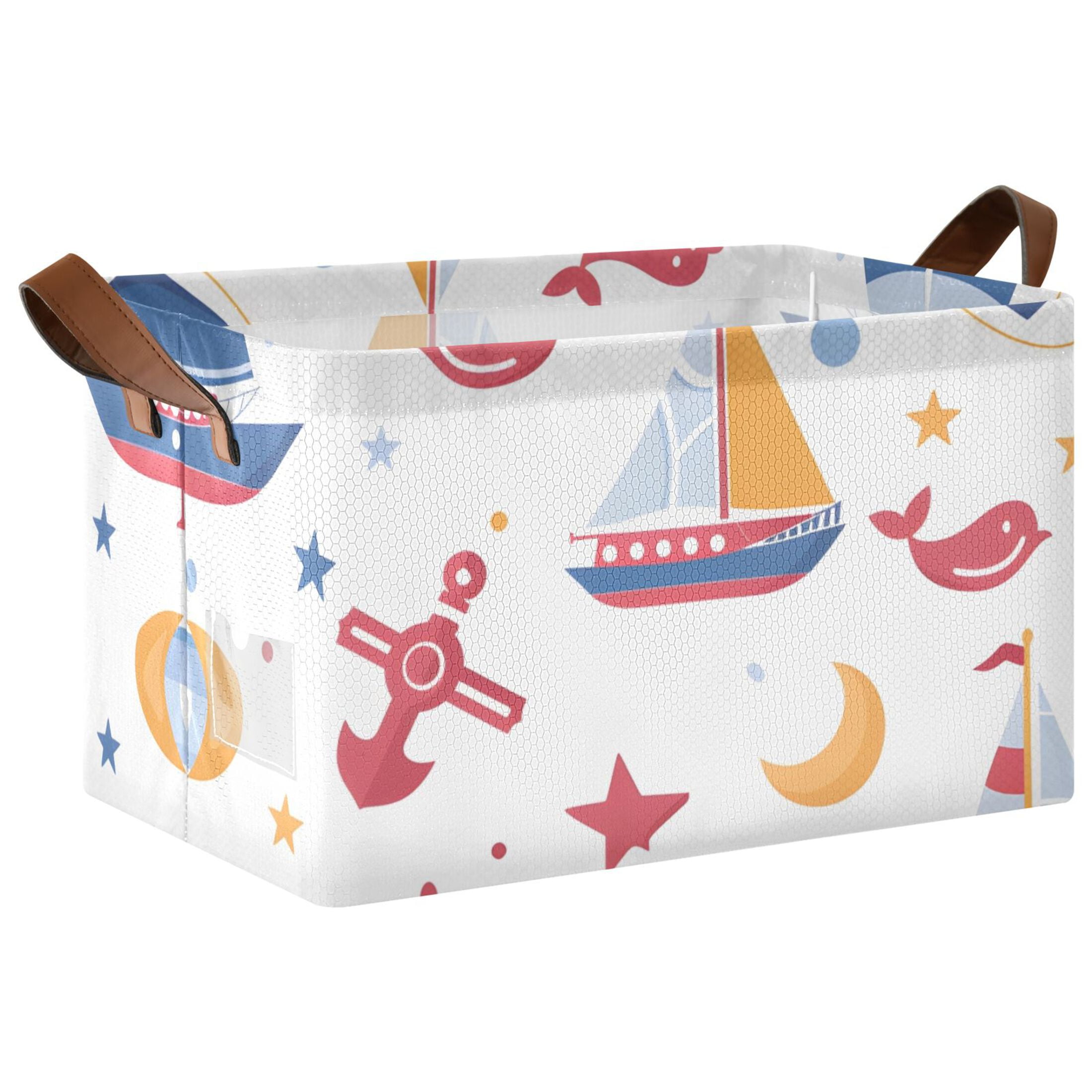 Ryvnso Sailing Ship Storage Bins Large Basket Foldable Cube Toys ...