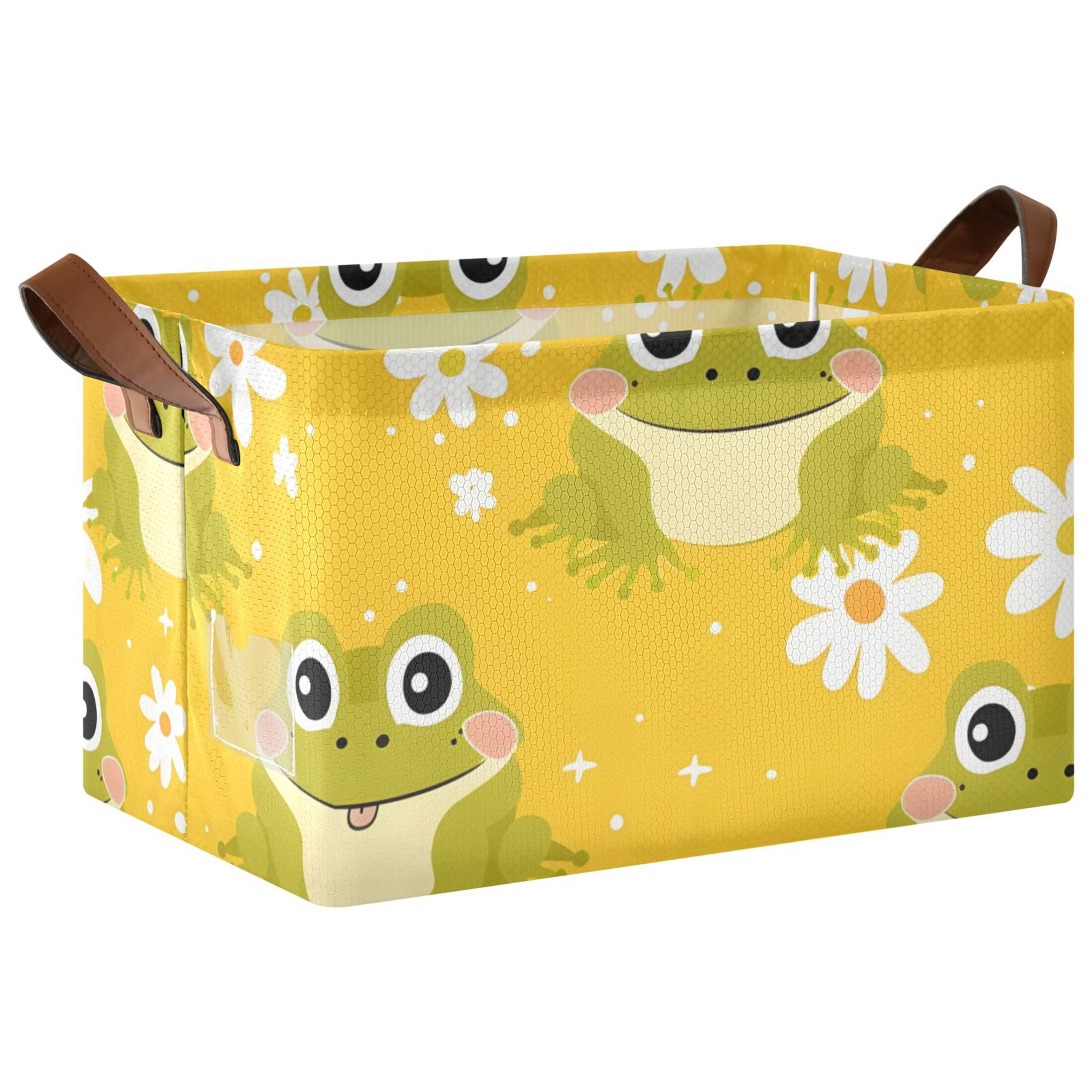Ryvnso Seamles Frogs Storage Bins Large Basket Foldable Cube Toys ...