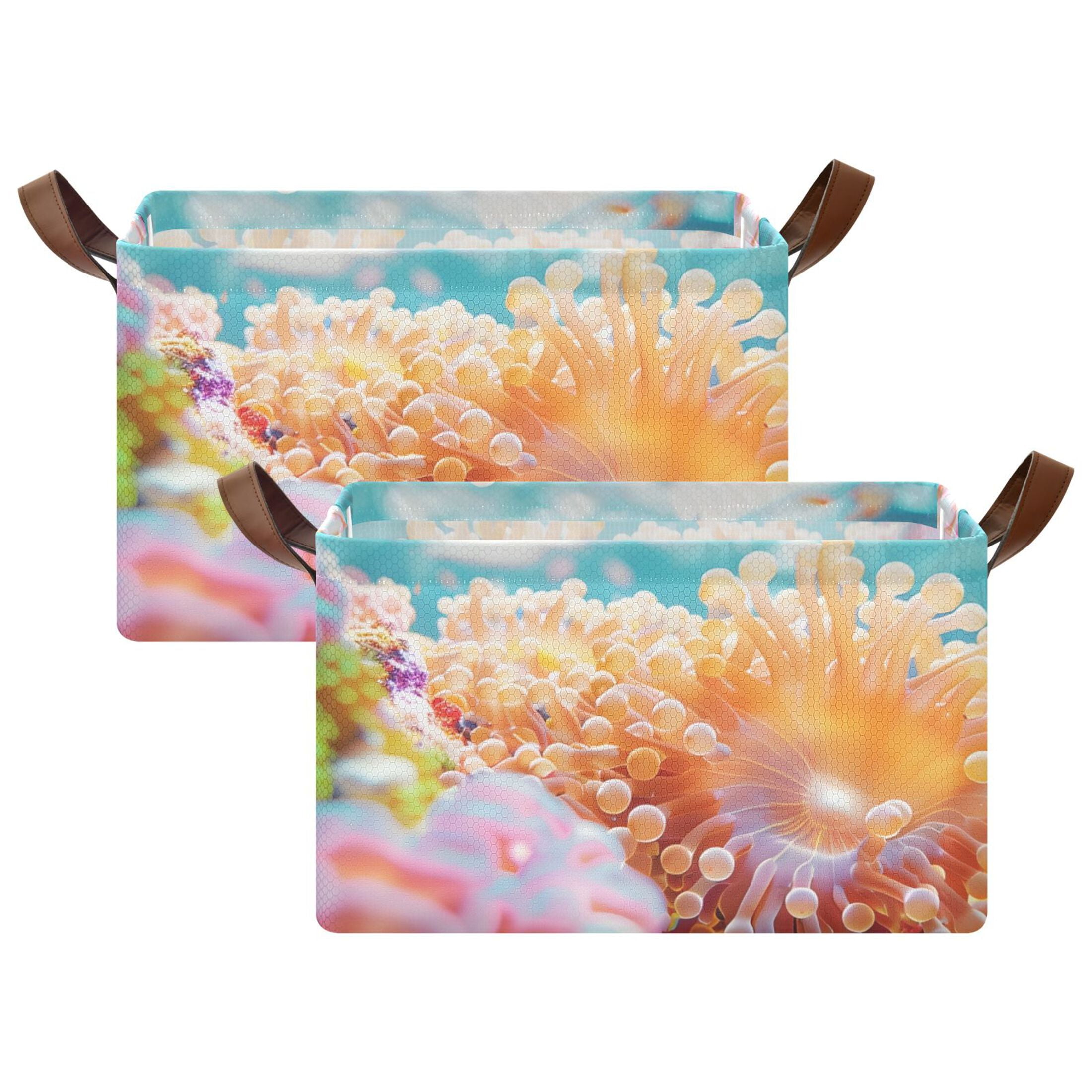 Ryvnso Seaside Underwater Storage Bins Large Basket Foldable Cube Toys ...