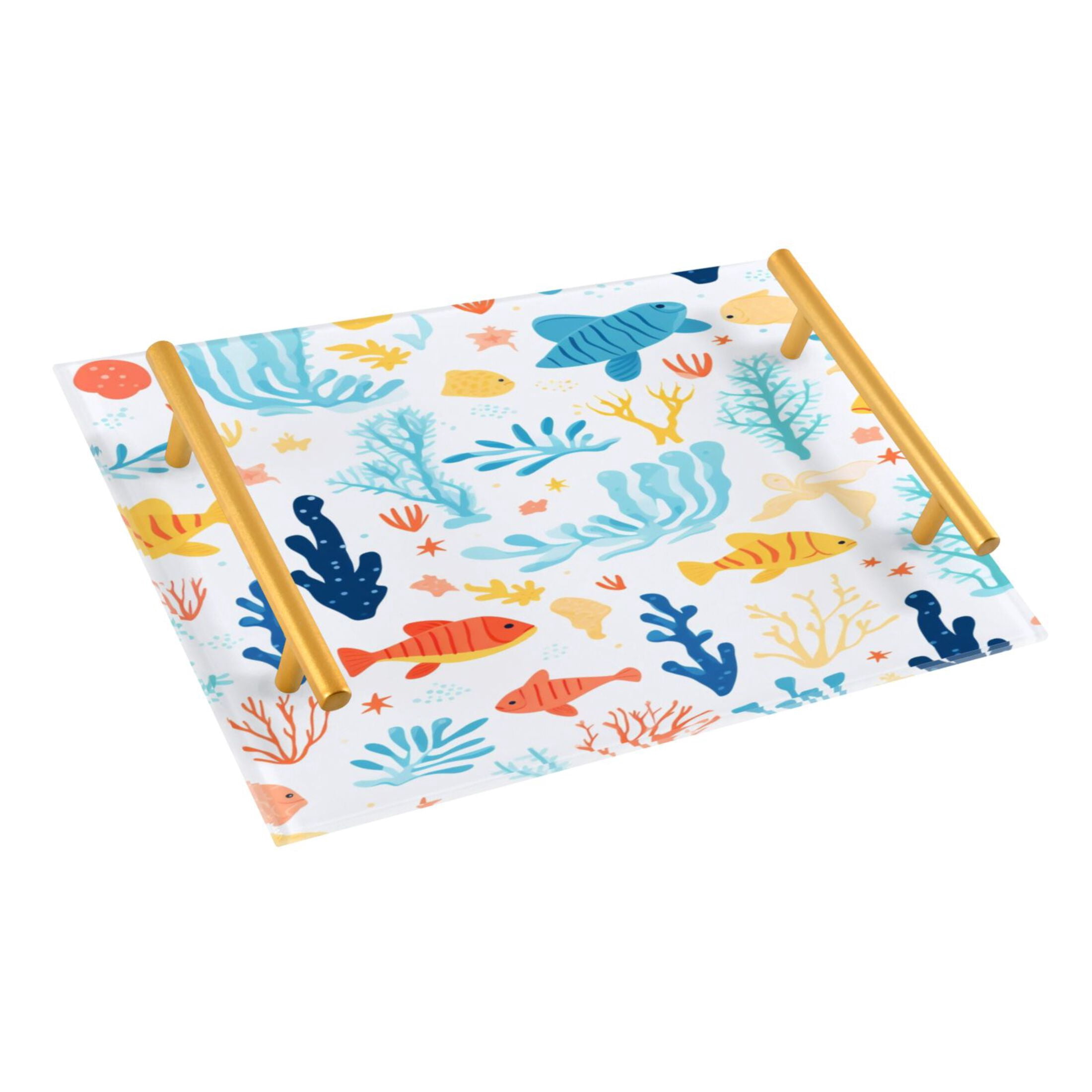 Ryvnso Seaweed Fish in Sea Bathroom Tray Vanity Countertop Trays ...