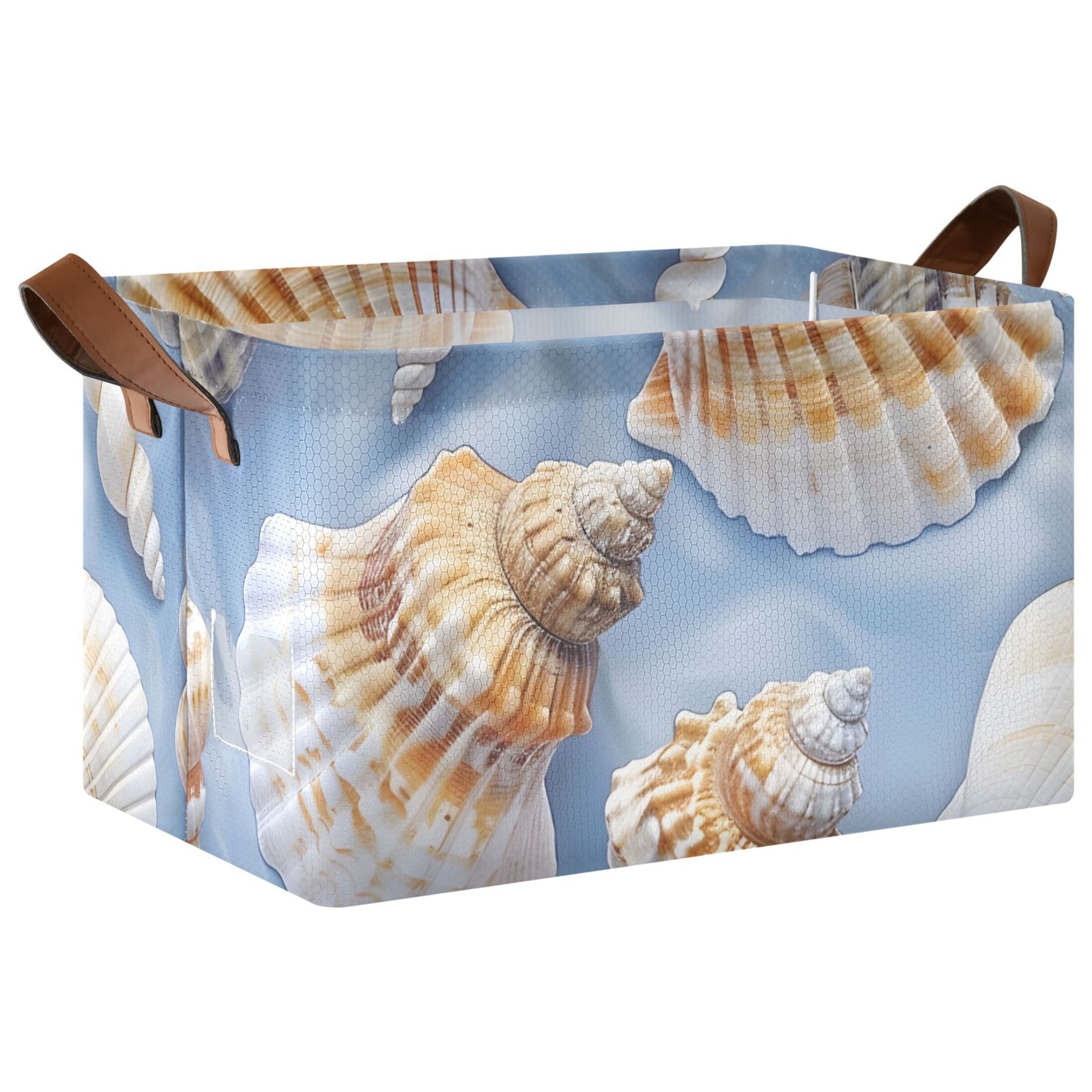 Ryvnso Shell Conch Storage Bins Large Basket Foldable Cube Toys ...