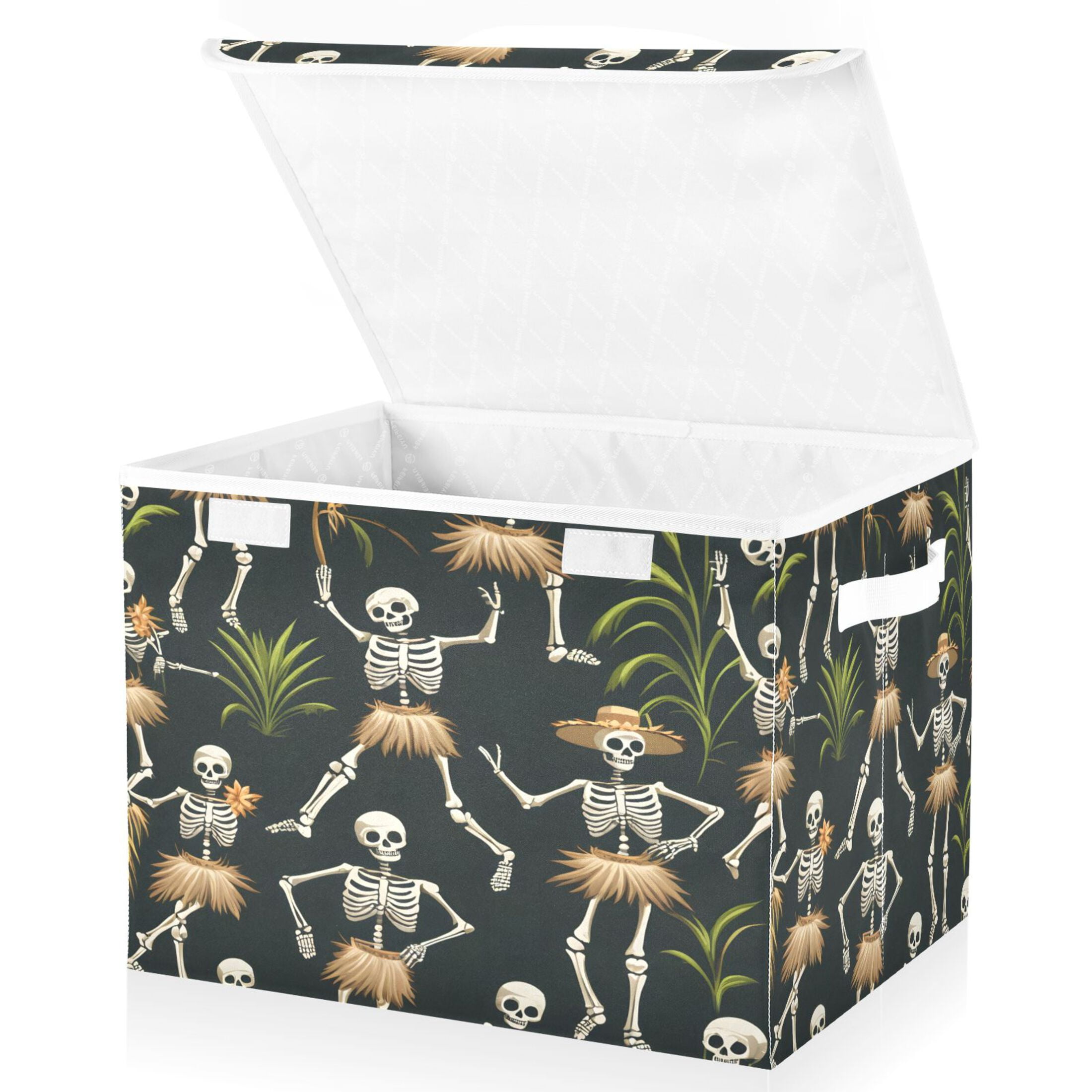 Ryvnso Skeleton Dancing Large Lidded Foldable Storage Baskets Cubes ...