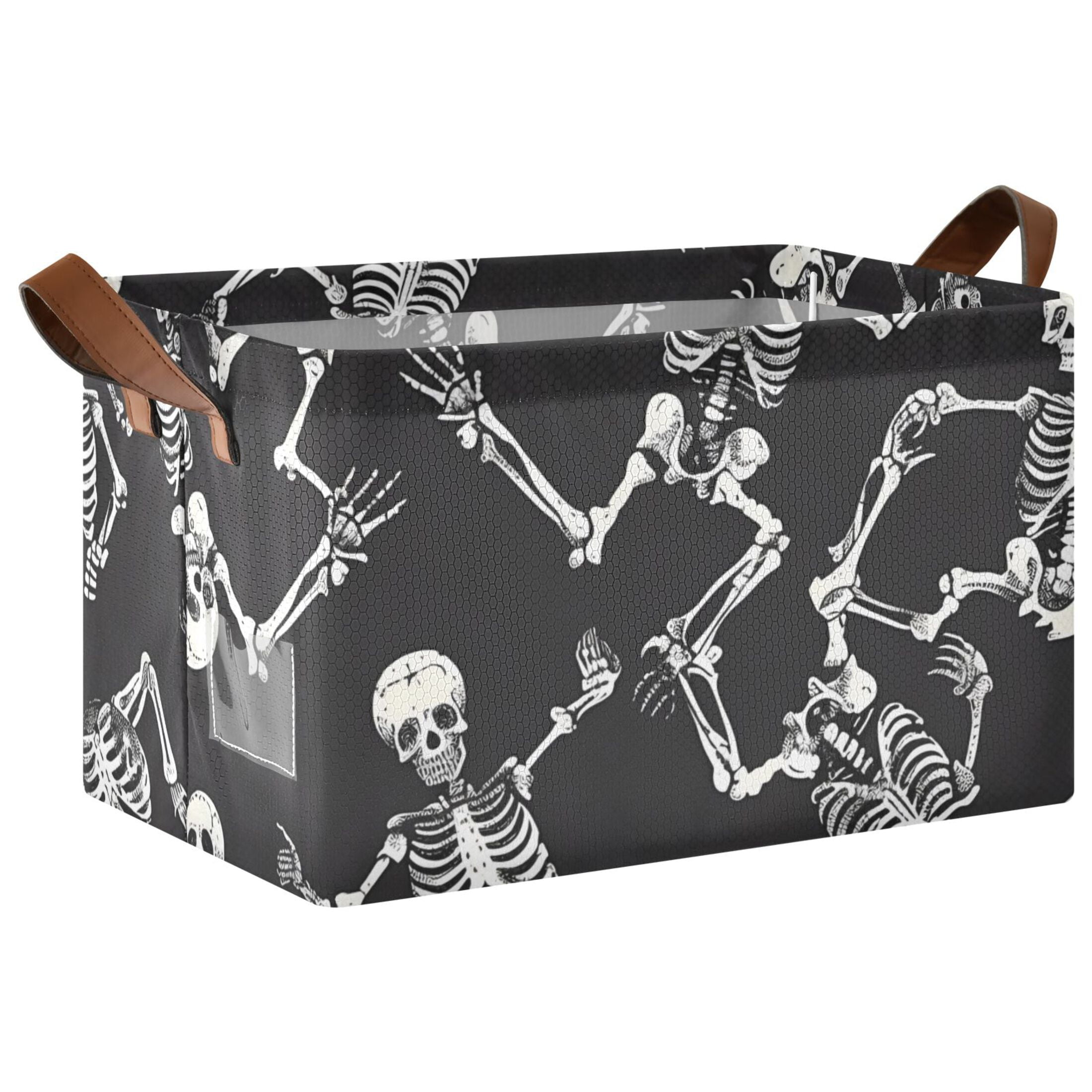 Ryvnso Skeletons Dancing Storage Bins Large Basket Foldable Cube Toys ...