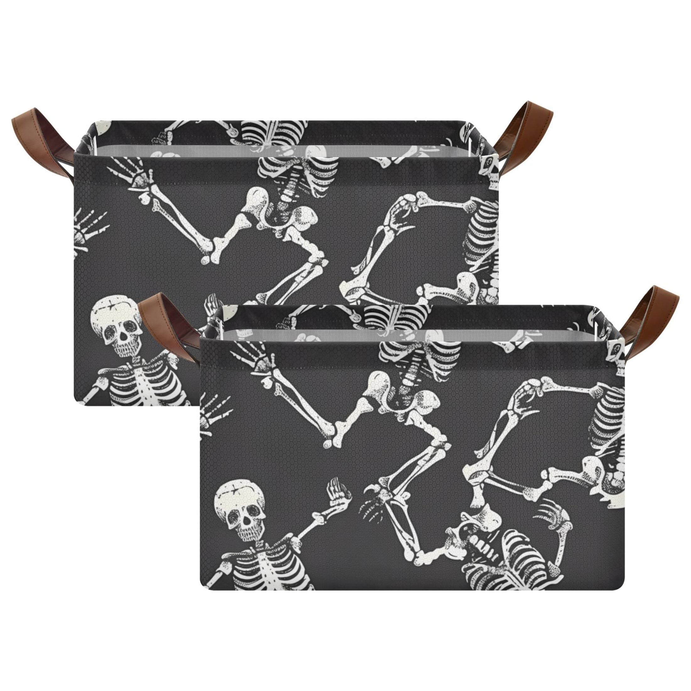 Ryvnso Skeletons Dancing Storage Bins Large Basket Foldable Cube Toys ...
