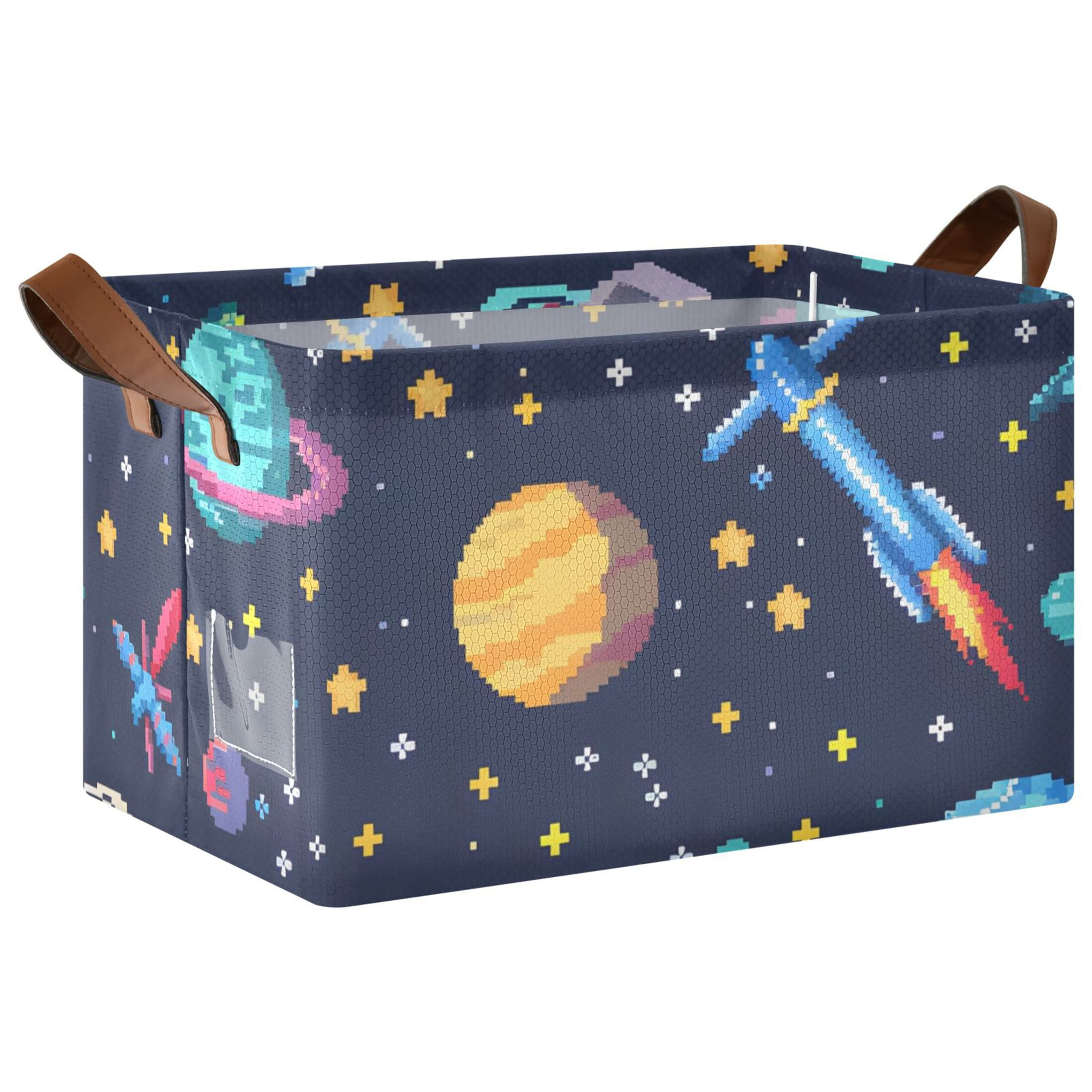 Ryvnso Space Stars Planet Storage Bins Large Basket Foldable Cube Toys ...