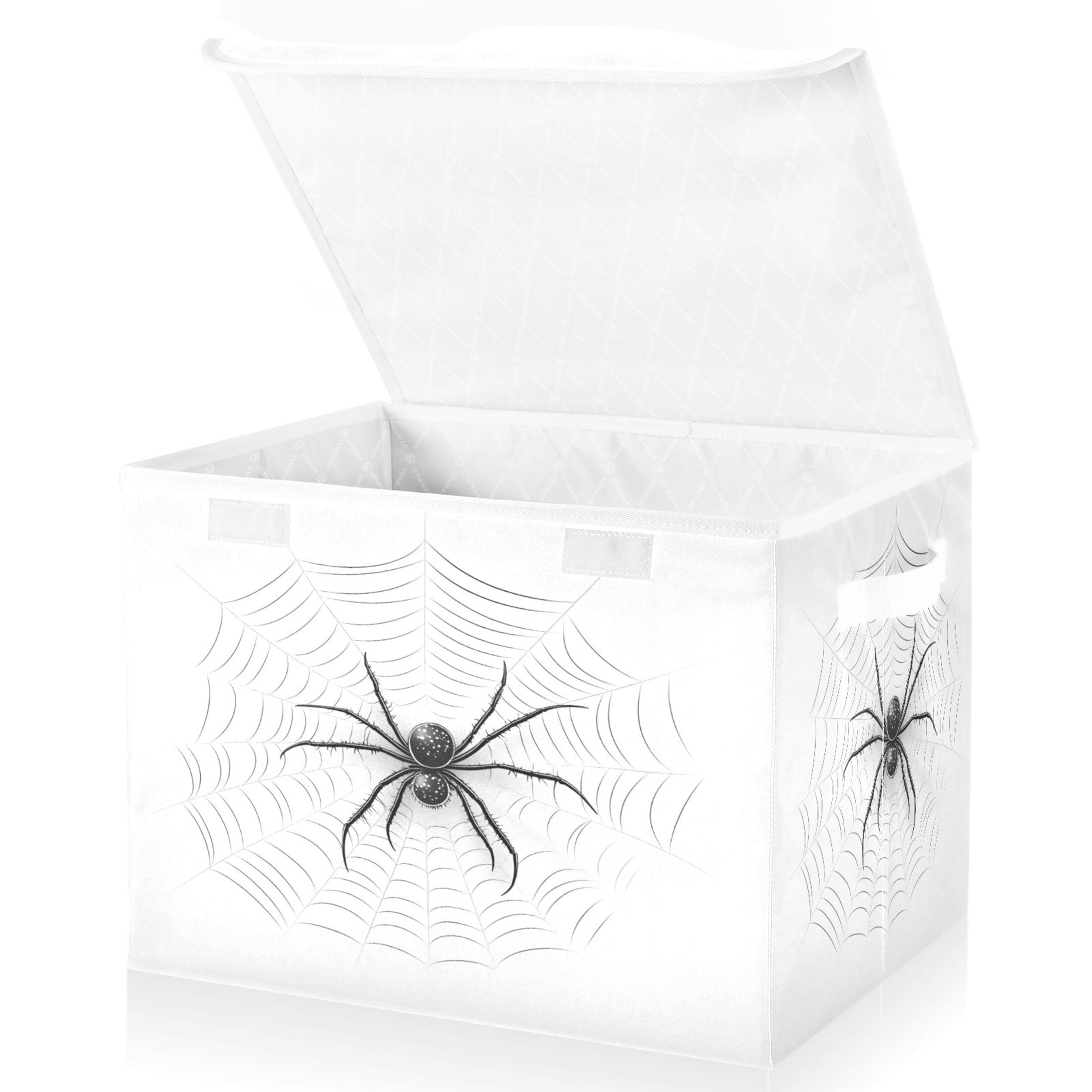Ryvnso Spider on Web Large Lidded Foldable Storage Baskets Cubes Boxes ...