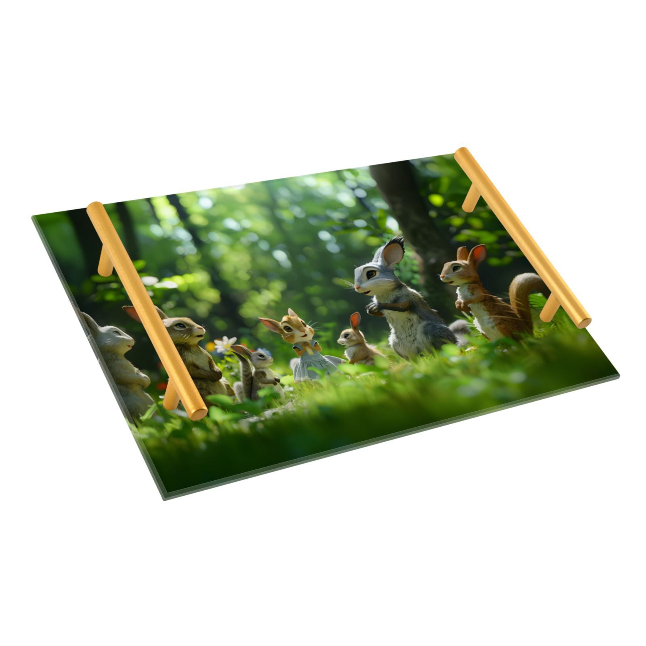 Ryvnso Squirrel in Forest Bathroom Tray Vanity Countertop Trays Acrylic ...