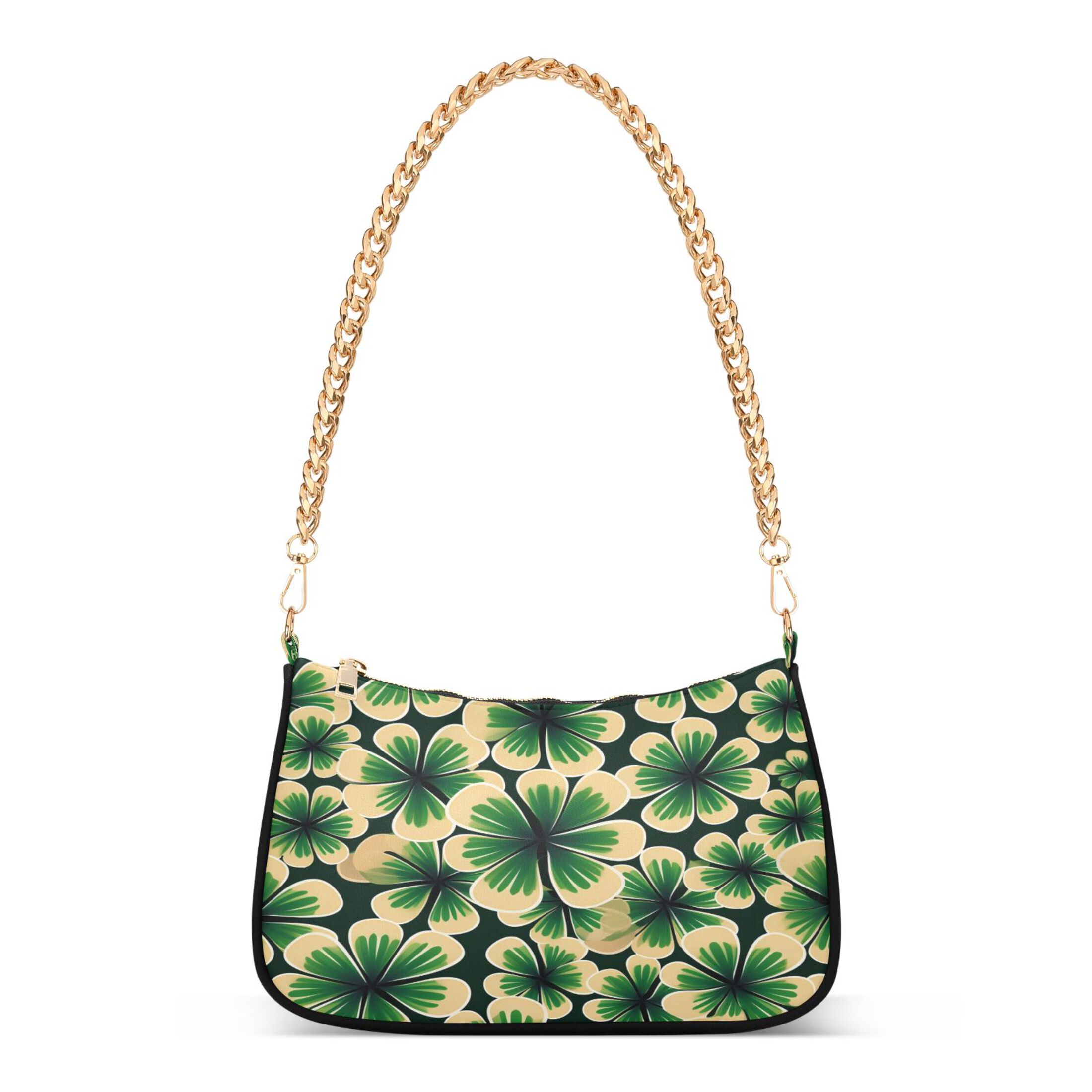 Ryvnso St Patrick Art Clover Womens Chain Shoulder Bag Tote Handbags ...