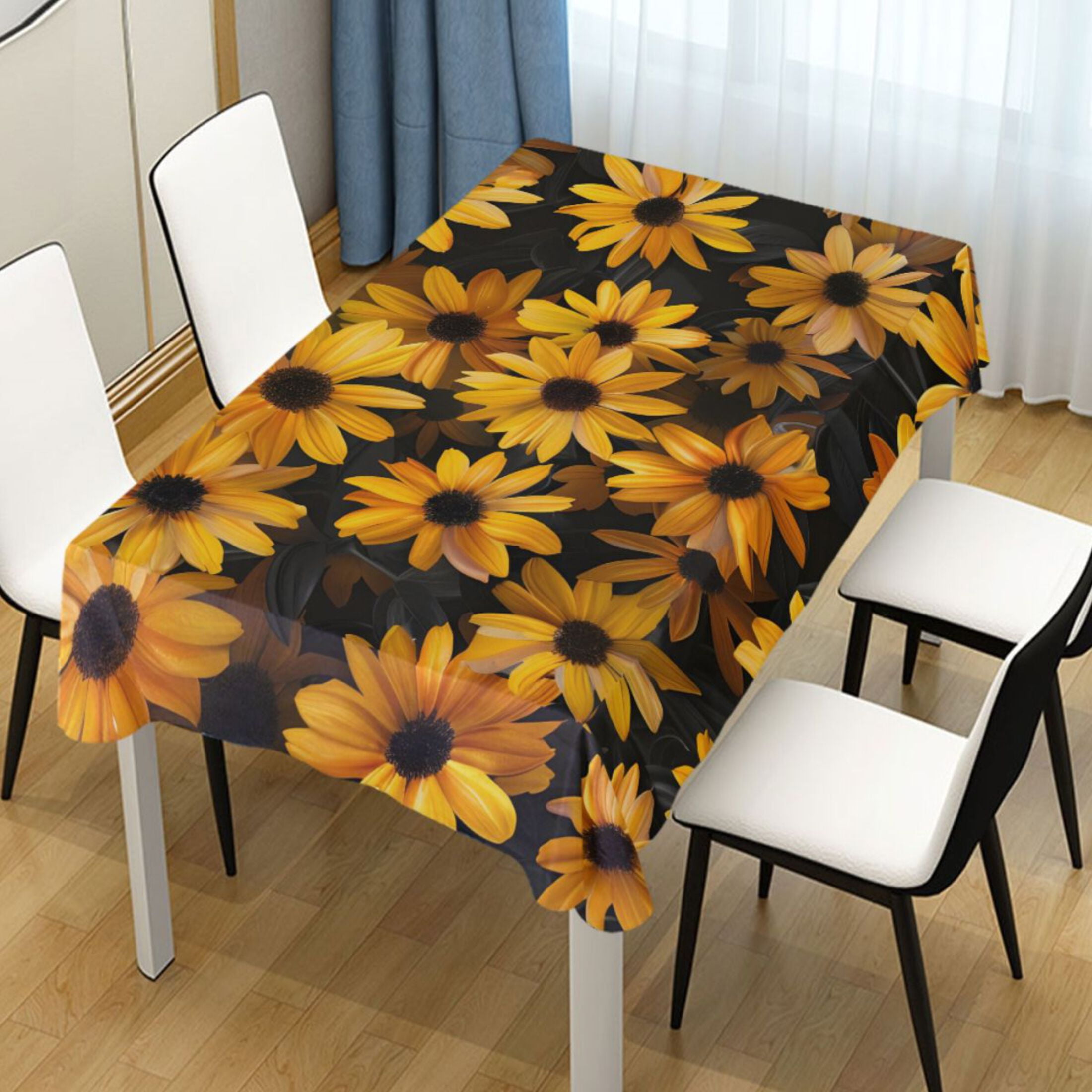Ryvnso Sunflower Flowers Rectangle Table Cloth Tablecover Dinning ...
