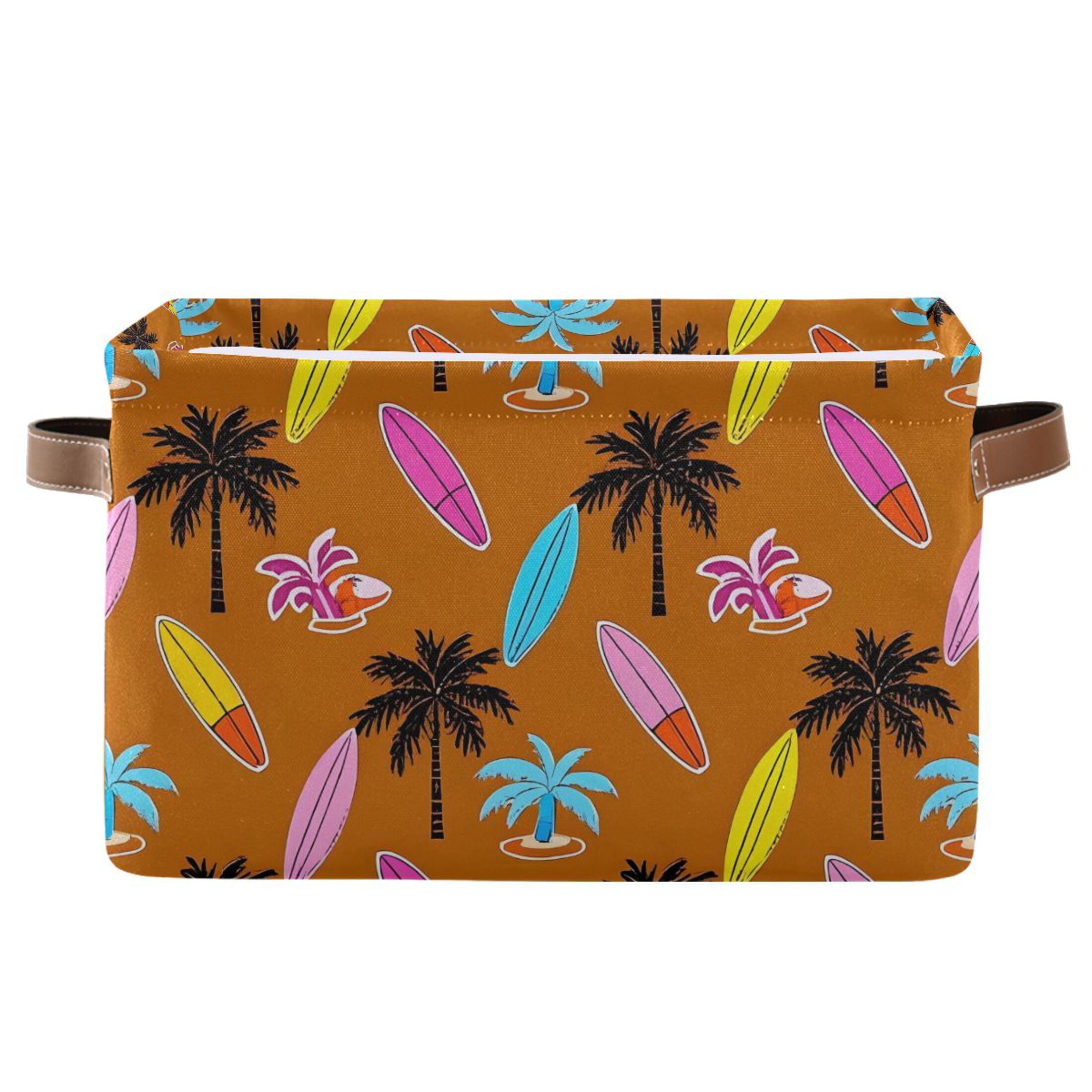 Ryvnso Surfboard Coconut Tree Storage Basket Large Bin Foldable Boxes ...