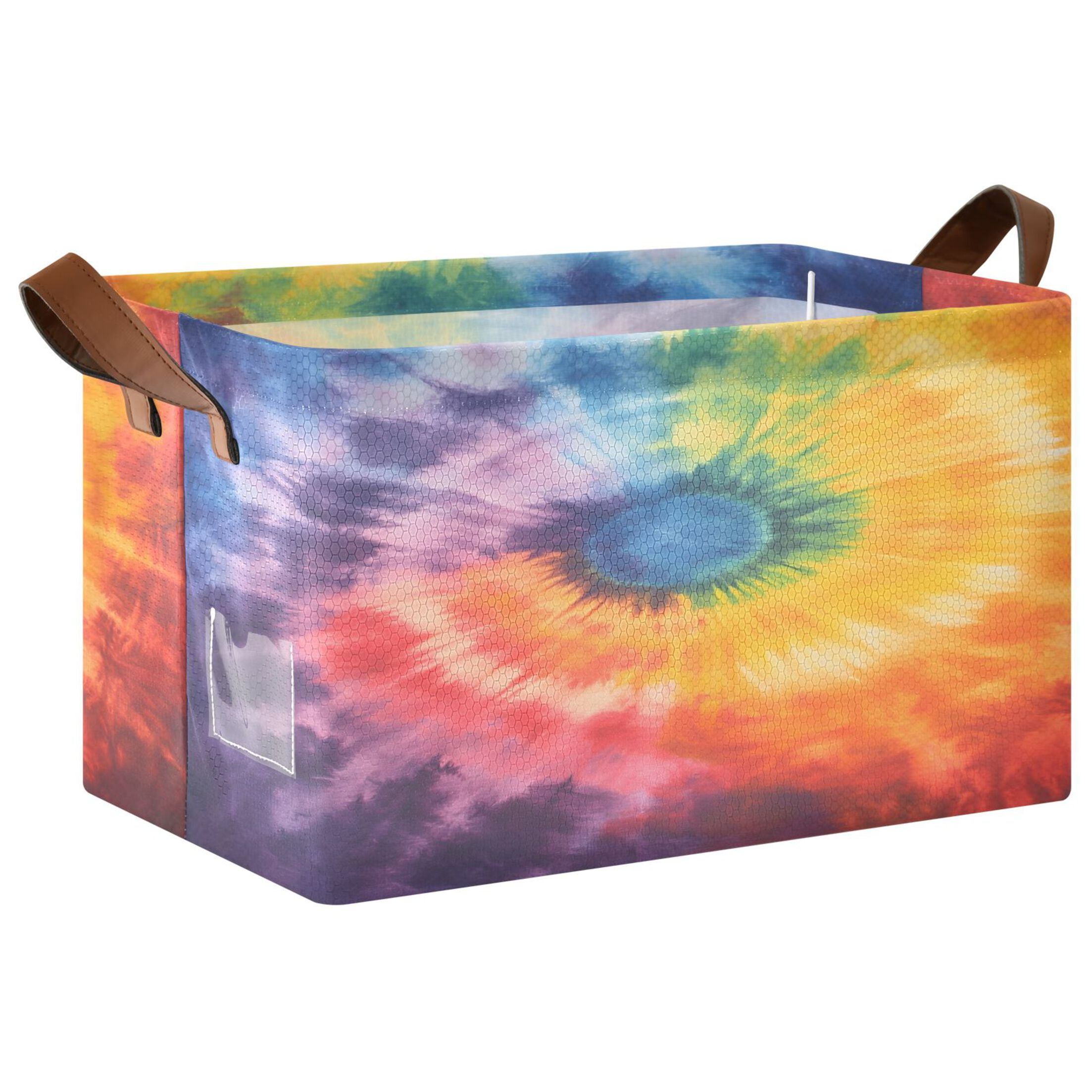 Ryvnso Swirl Tie Dye Art Print Storage Bins Large Basket Foldable Cube ...