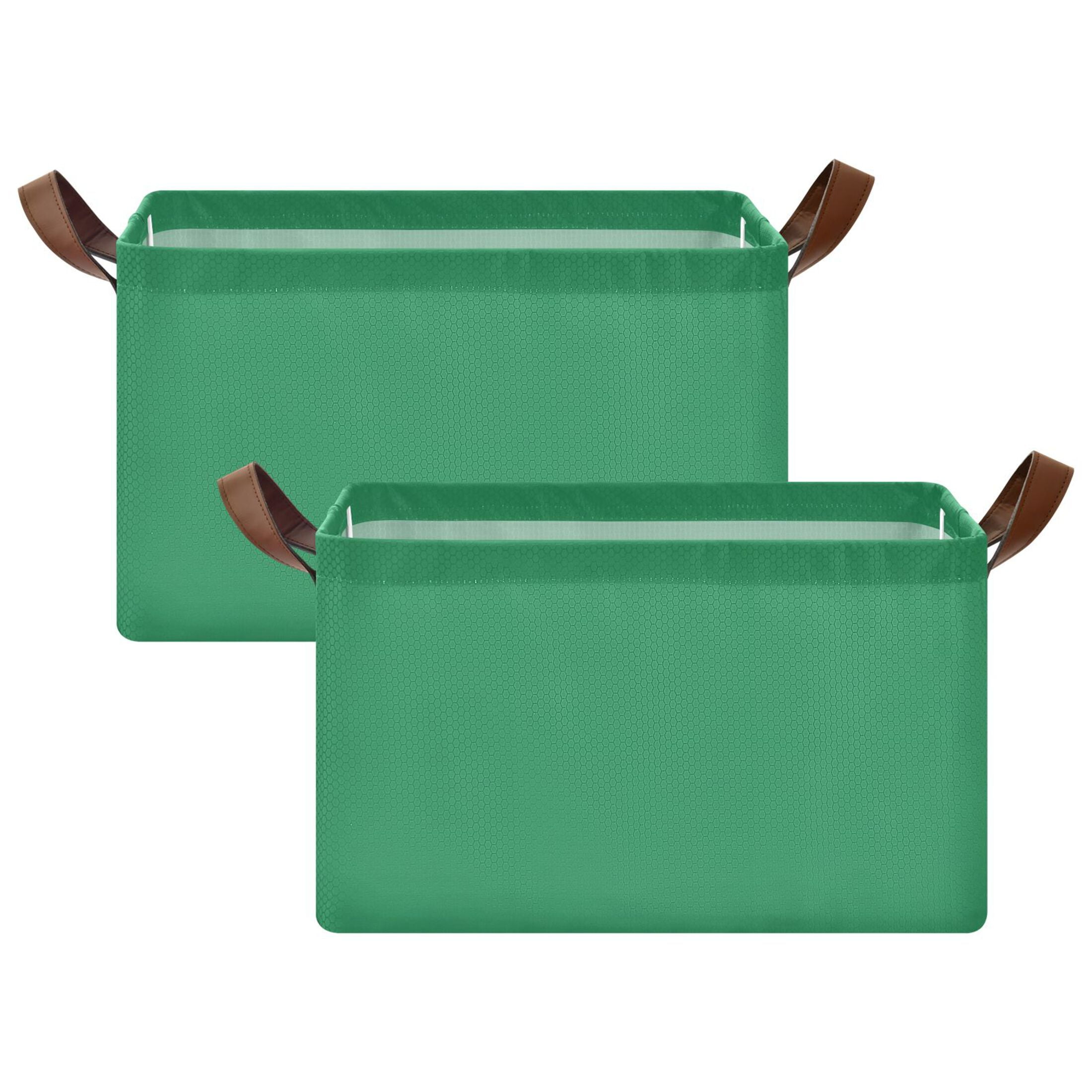 Ryvnso Teal Green Storage Bins Large Basket Foldable Cube Toys ...
