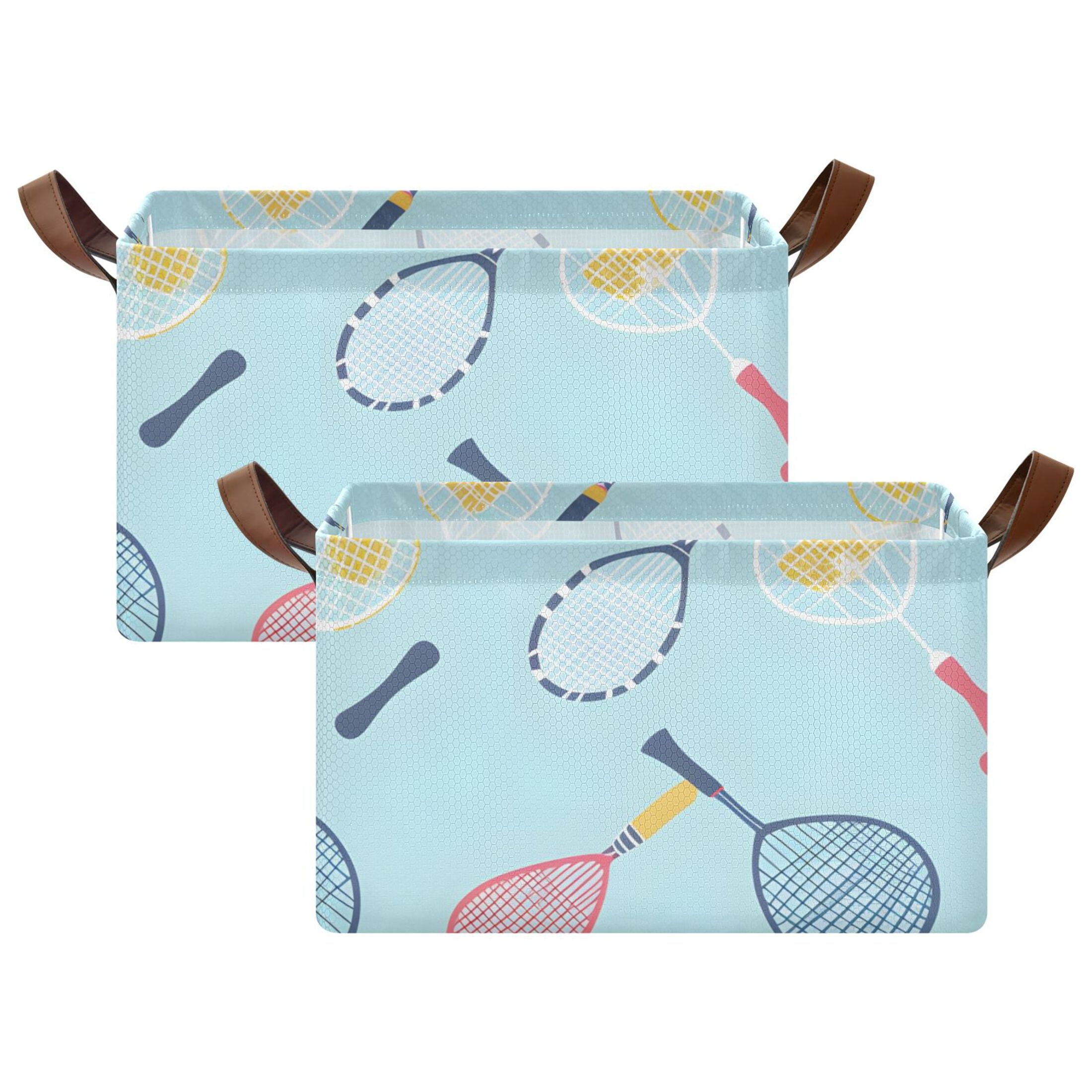 Ryvnso Tennis Racket Storage Bins Large Basket Foldable Cube Toys ...