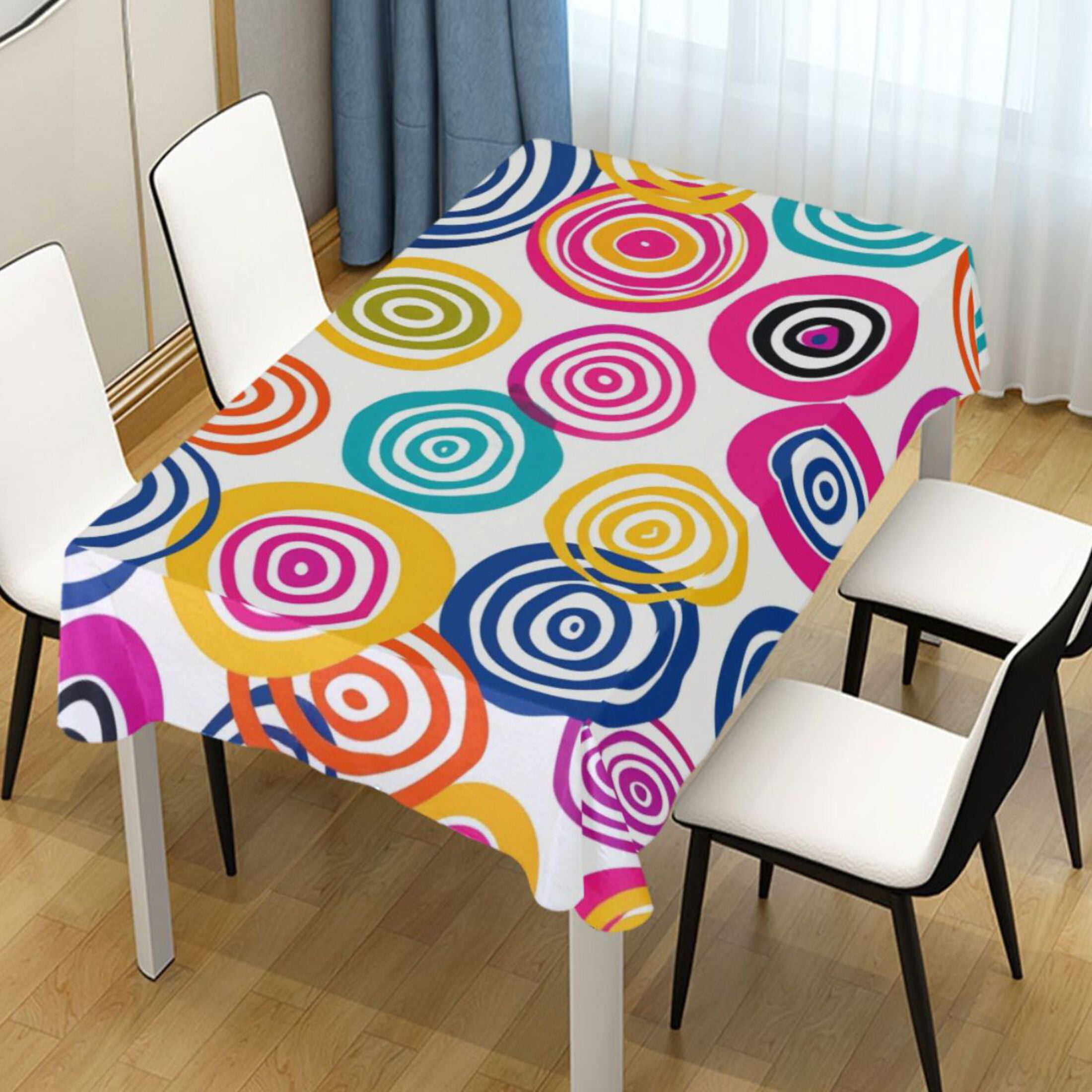 Ryvnso Texture Circle Rectangle Table Cloth Tablecover Dinning ...
