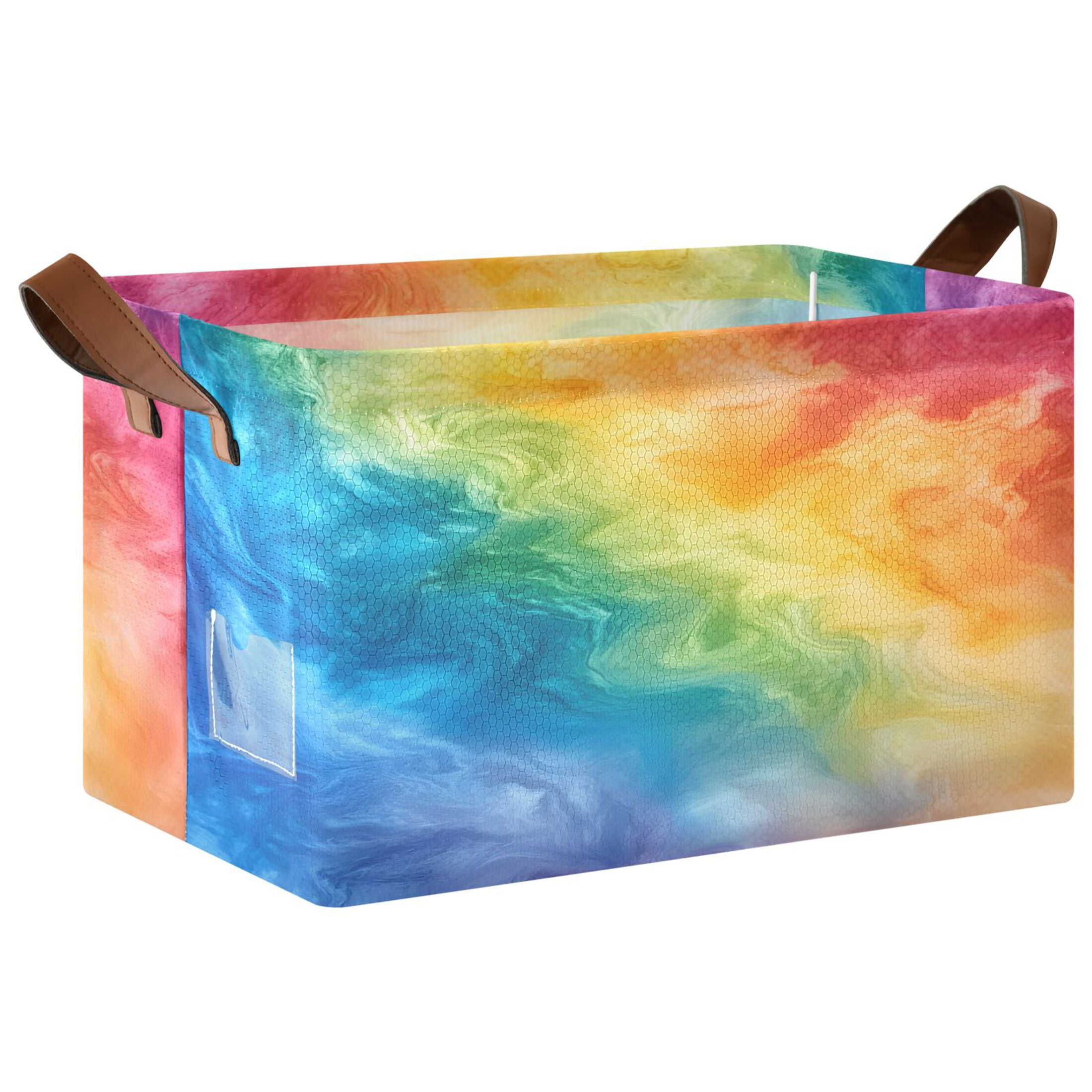 Ryvnso Tie Dye Pattern Storage Bins Large Basket Foldable Cube Toys ...