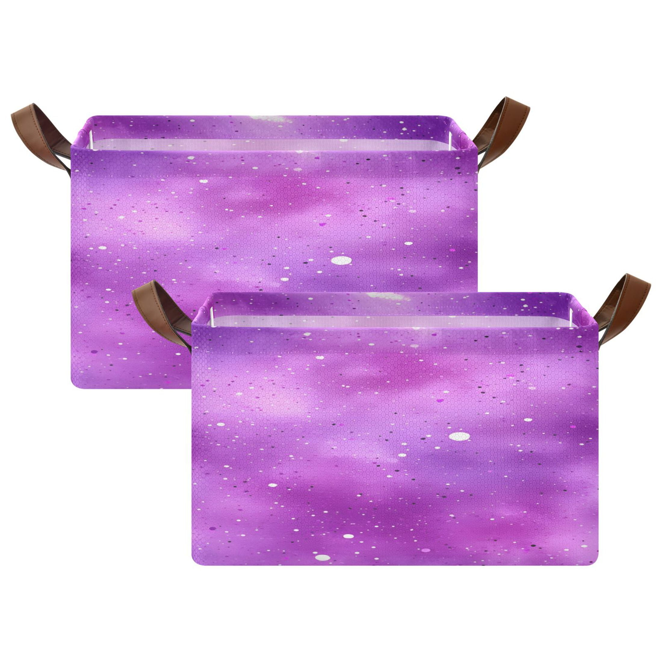 Ryvnso Tie Dye Purple Storage Bins Large Basket Foldable Cube Toys ...