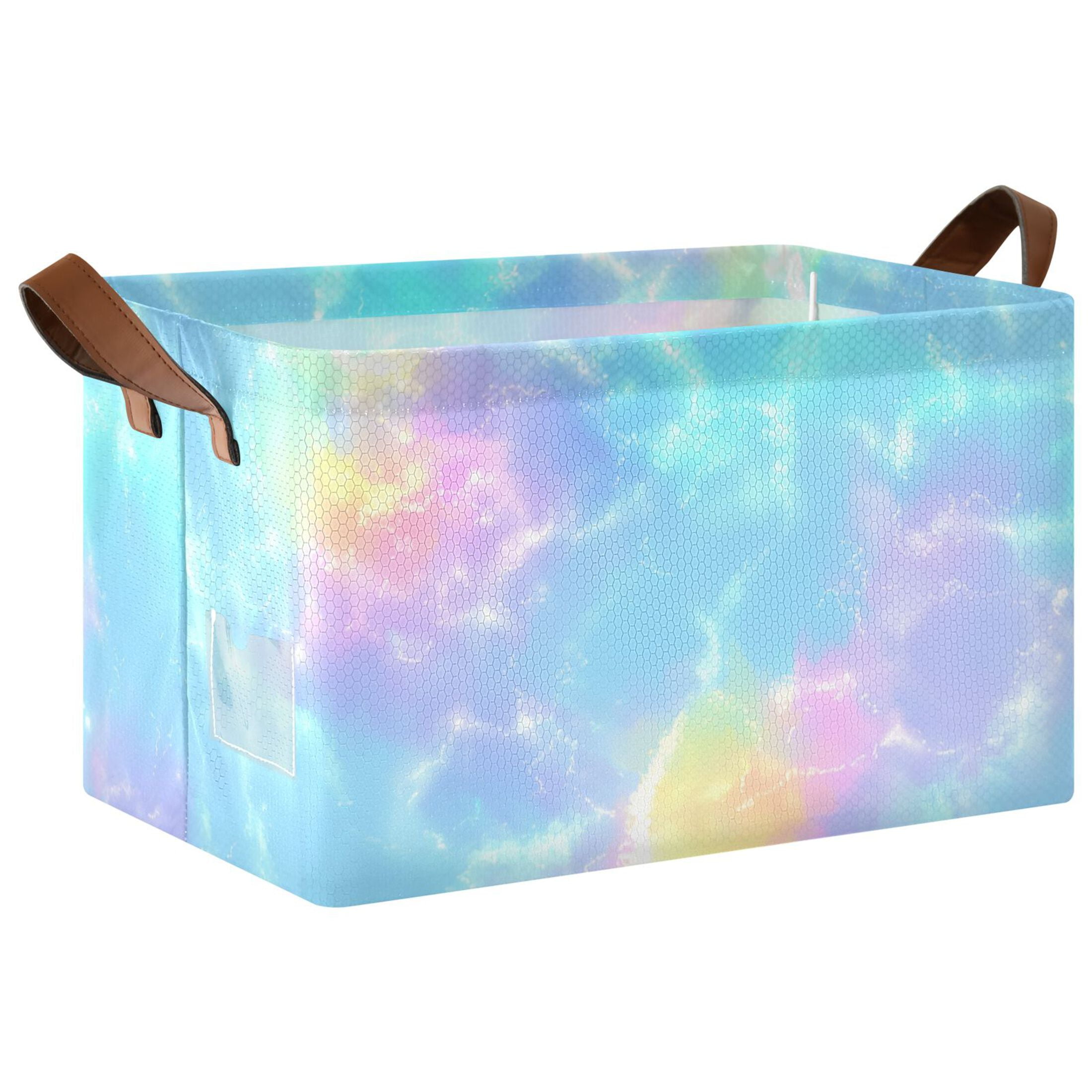 Ryvnso Tie Dye Storage Bins Large Basket Foldable Cube Toys Organizer ...