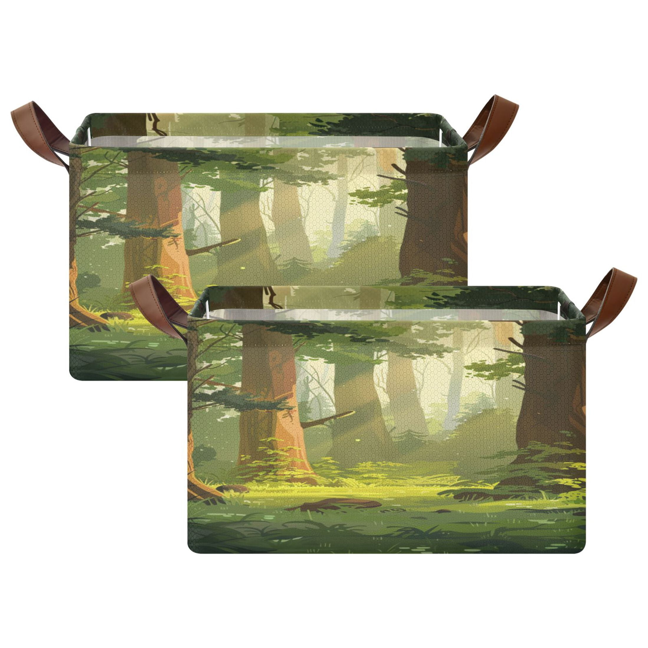 Ryvnso Trees Forest Storage Bins Large Basket Foldable Cube Toys ...