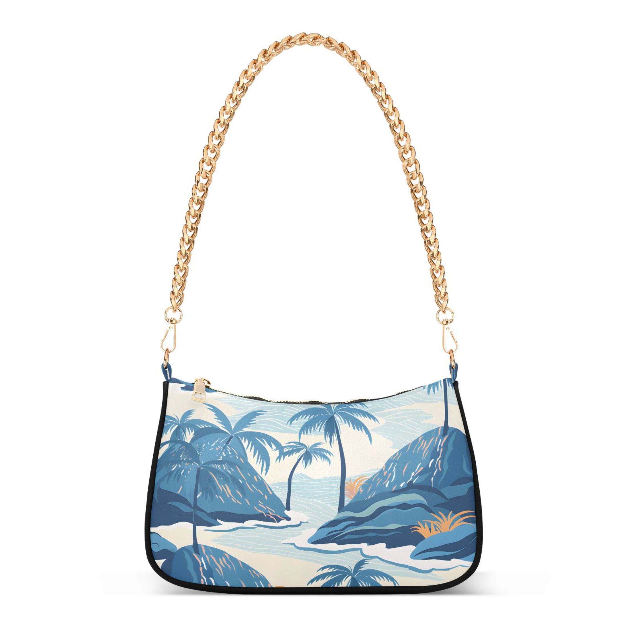 Ryvnso Trees Mountain Ocean Womens Chain Shoulder Bag Tote Handbags ...