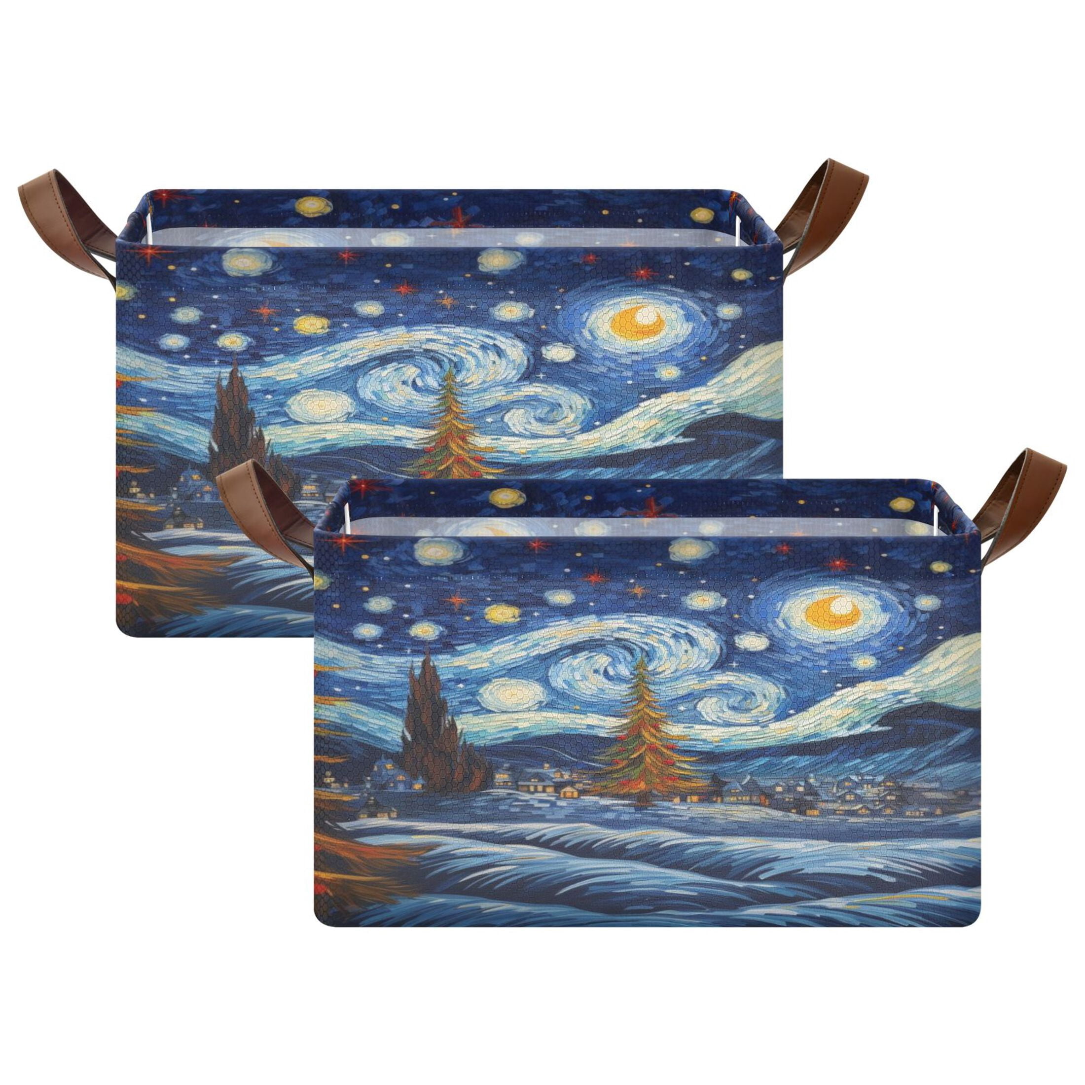 Ryvnso Trees Starry Sky Storage Bins Large Basket Foldable Cube Toys ...