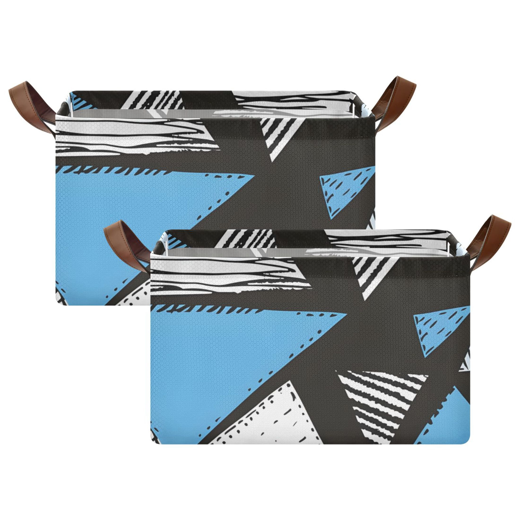 Ryvnso Triangle Geometry Artistic Storage Bins Large Basket Foldable ...
