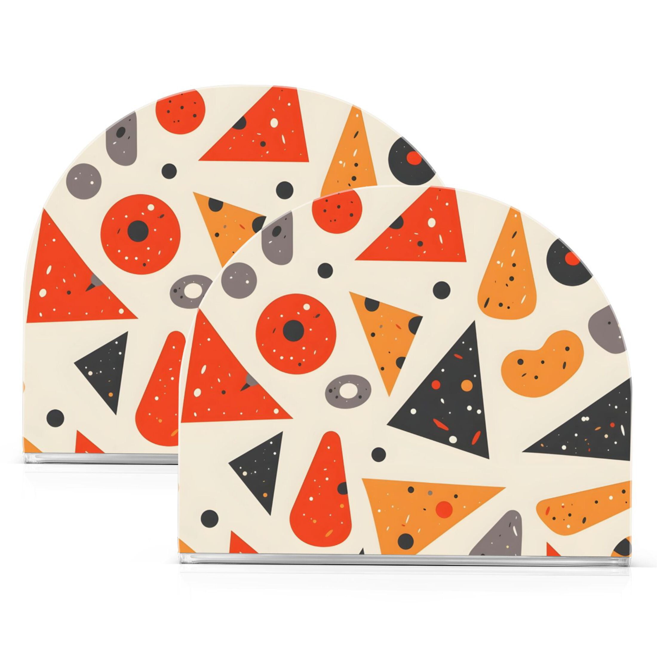 Ryvnso Triangle and Circle Geometry Acrylic Napkin Holder Table Kitchen ...