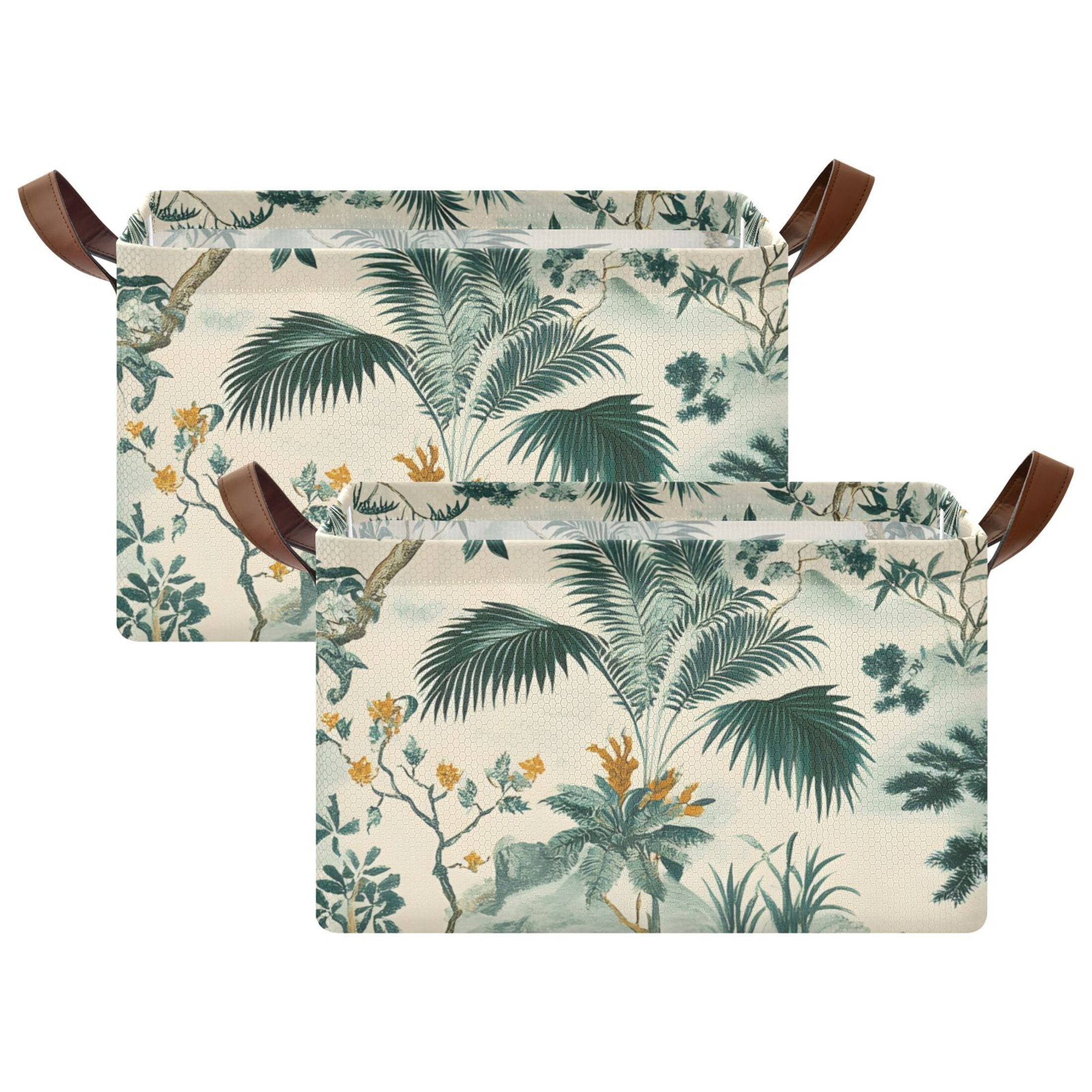 Ryvnso Tropical Forest Storage Bins Large Basket Foldable Cube Toys ...