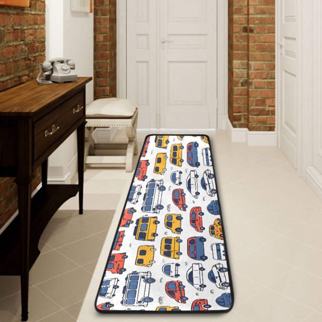 Ryvnso Vehicles Bus Hallway Runner Rugs Floor Carpet Non Slip Entryway ...