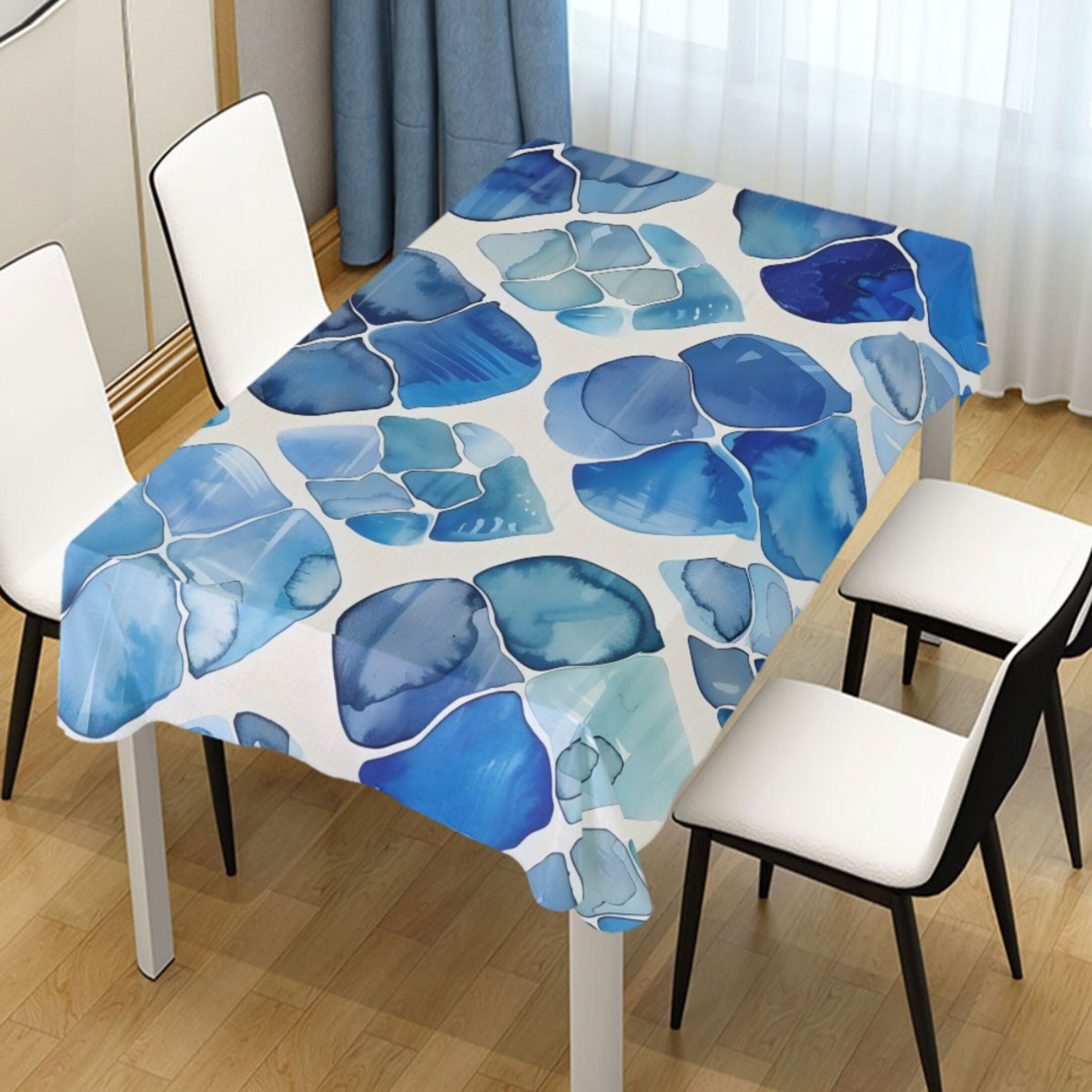 Ryvnso Watercolor Tortoise Shell Rectangle Table Cloth Tablecover ...