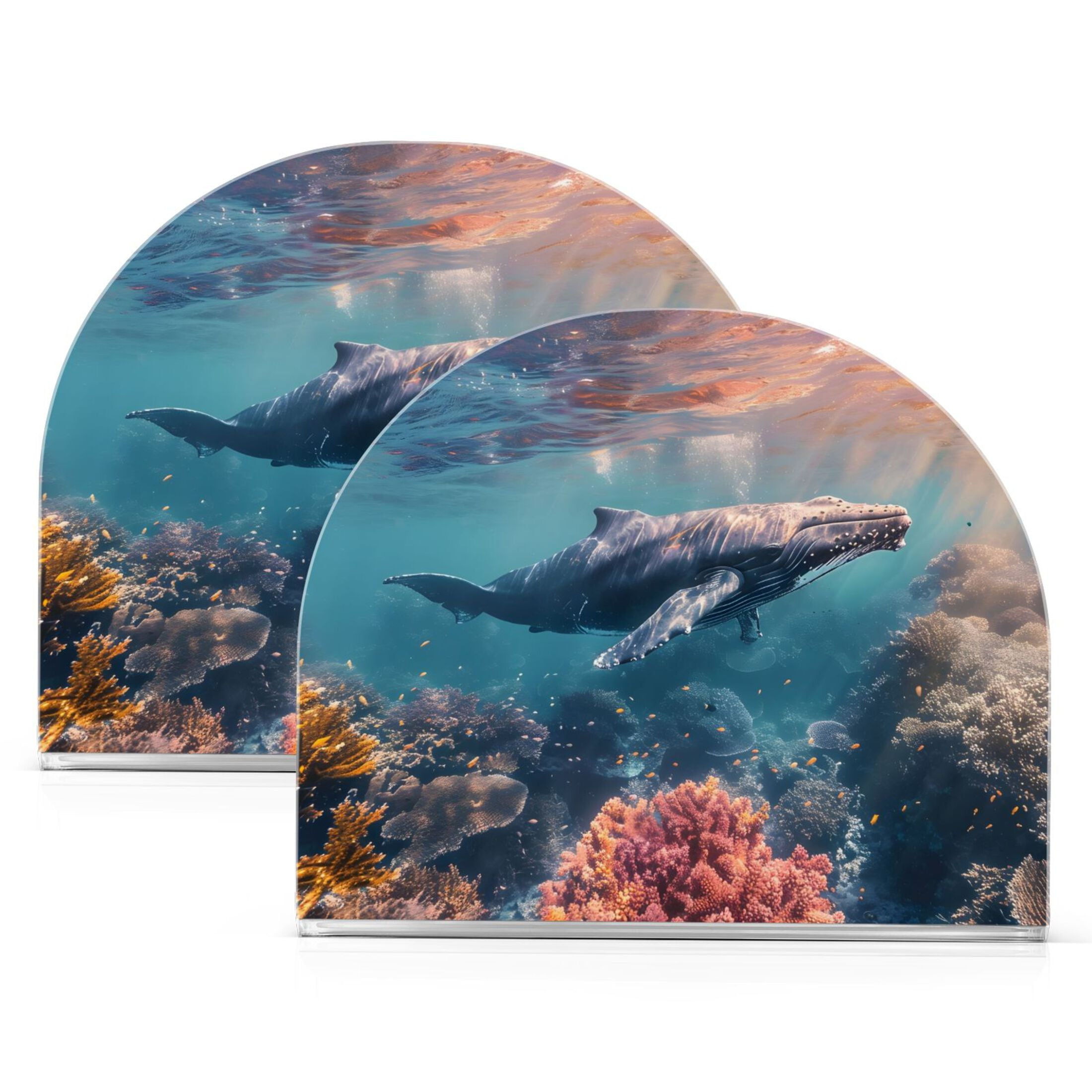 Ryvnso Whale Swims in The Sea Acrylic Napkin Holder Table Kitchen Paper ...
