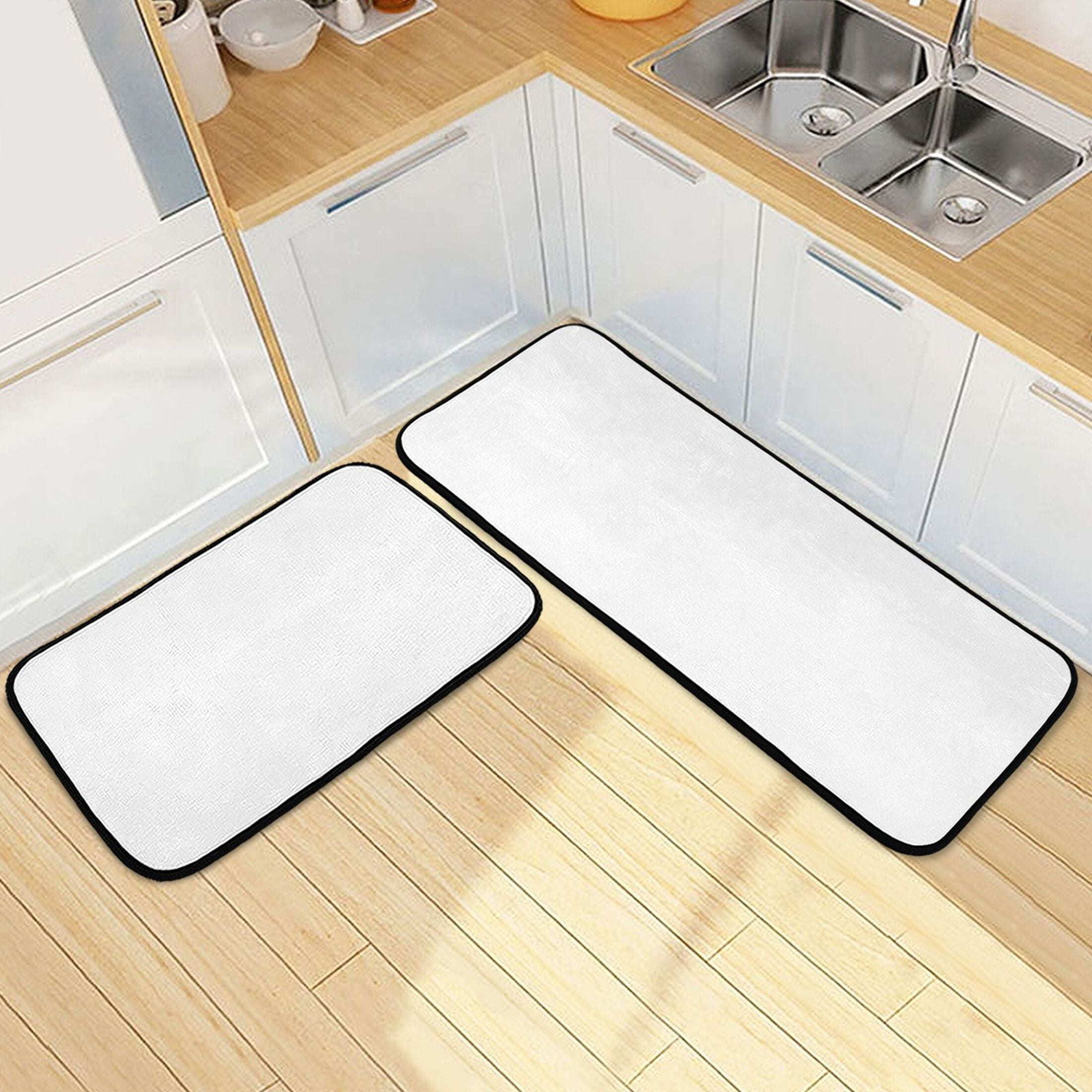 Ryvnso White Kitchen Rugs Set Non Slip Runner Mats for Dining Room ...