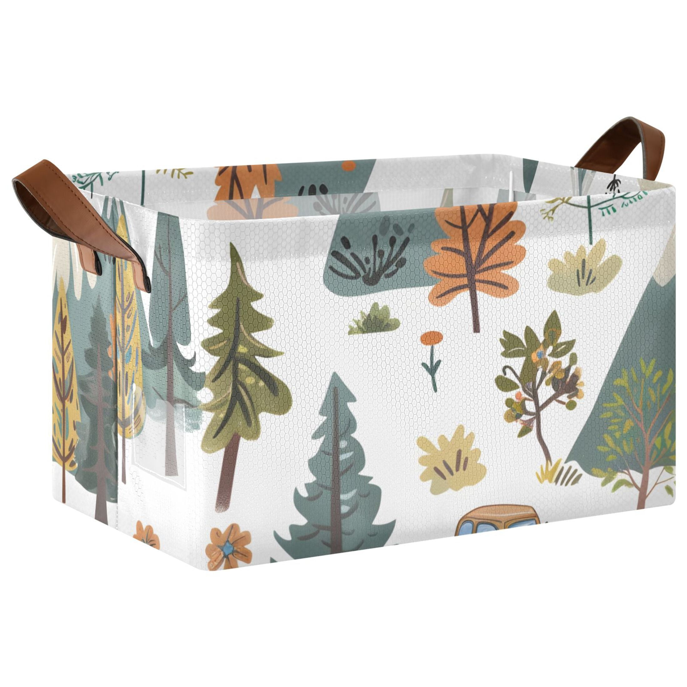Ryvnso Wild Trees and Car Storage Bins Large Basket Foldable Cube Toys ...