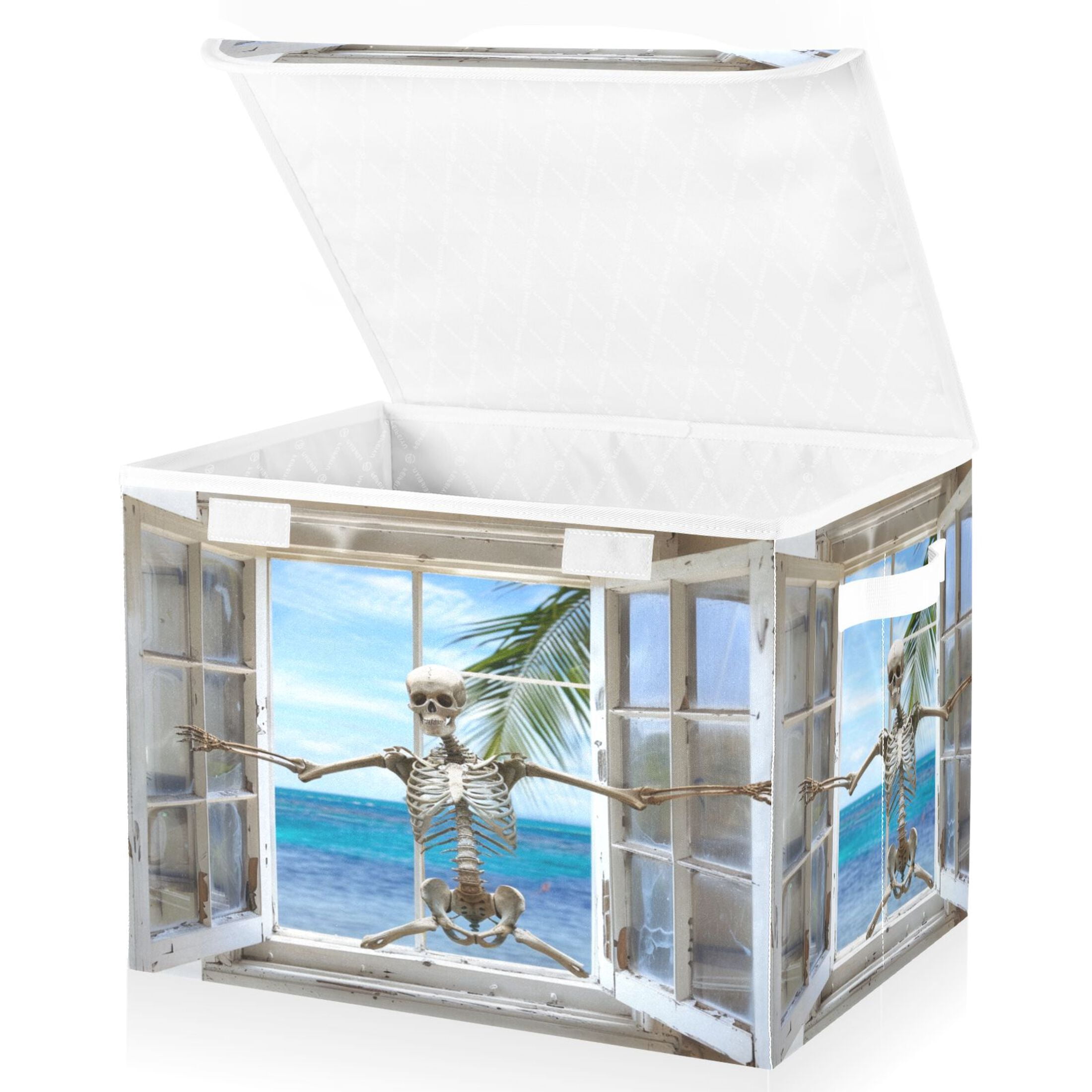 Ryvnso Window Human Skeleton Large Lidded Foldable Storage Baskets ...
