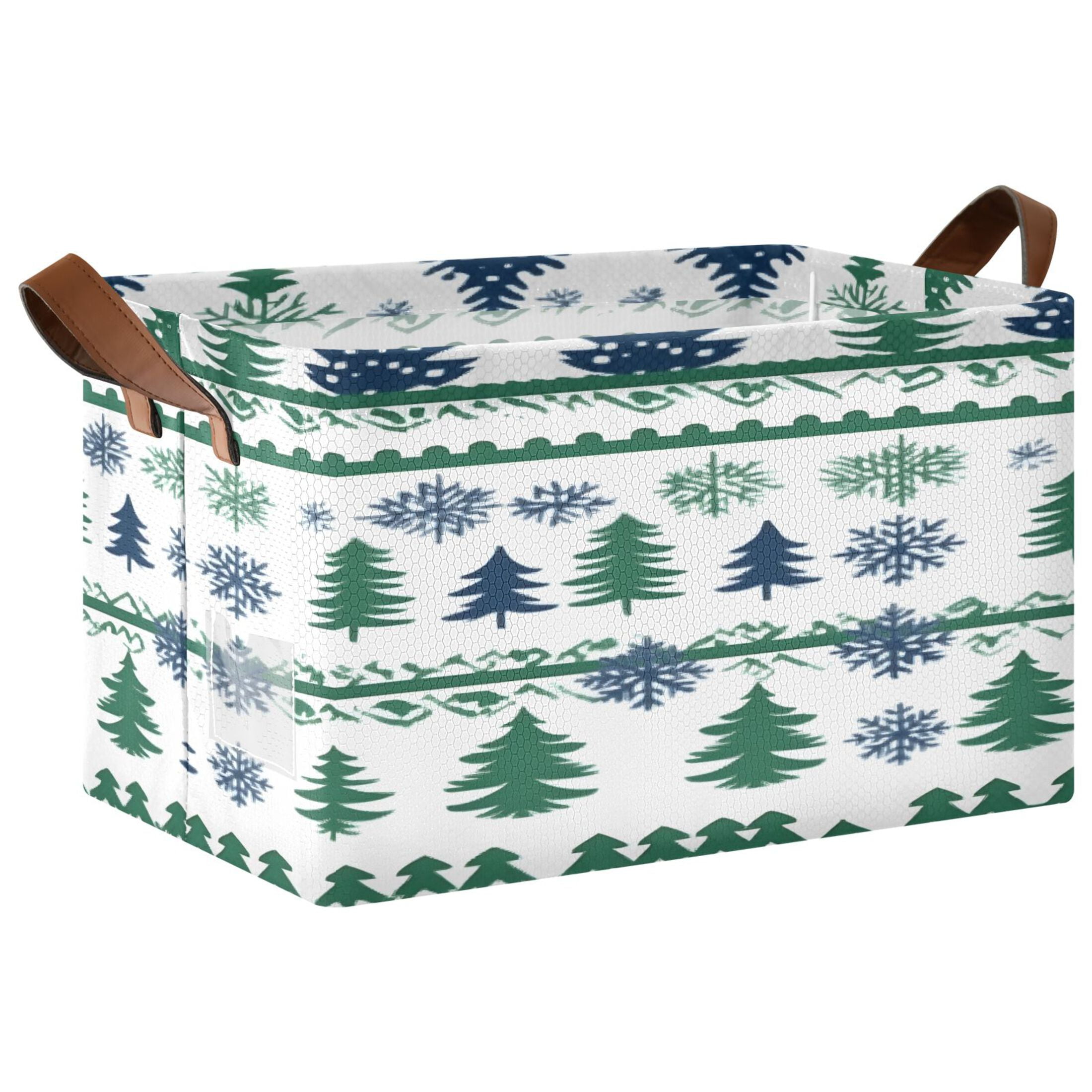 Ryvnso Winter Christmas Trees Storage Bins Large Basket Foldable Cube ...