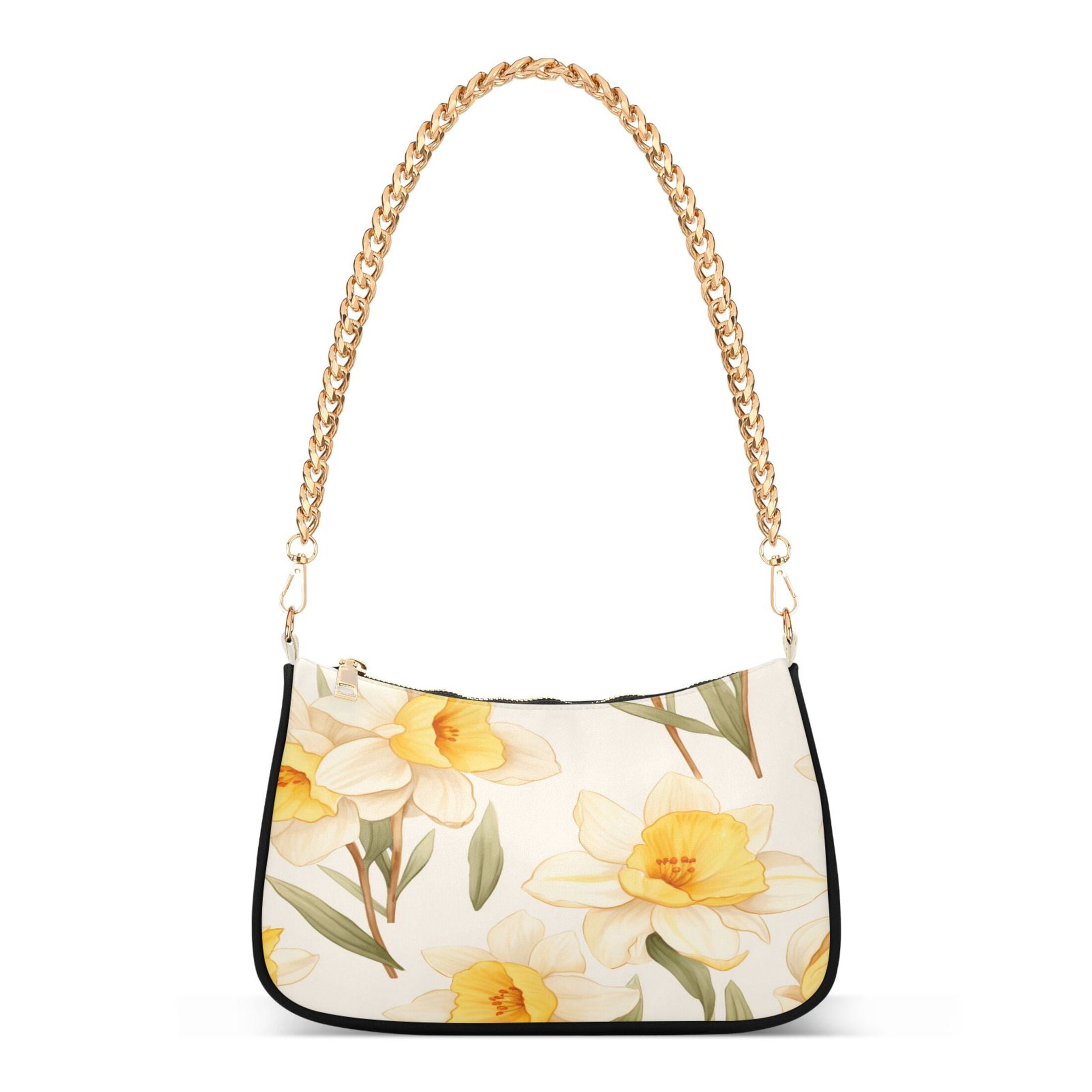 Ryvnso Yellow Flower Womens Chain Shoulder Bag Tote Handbags Clutch ...