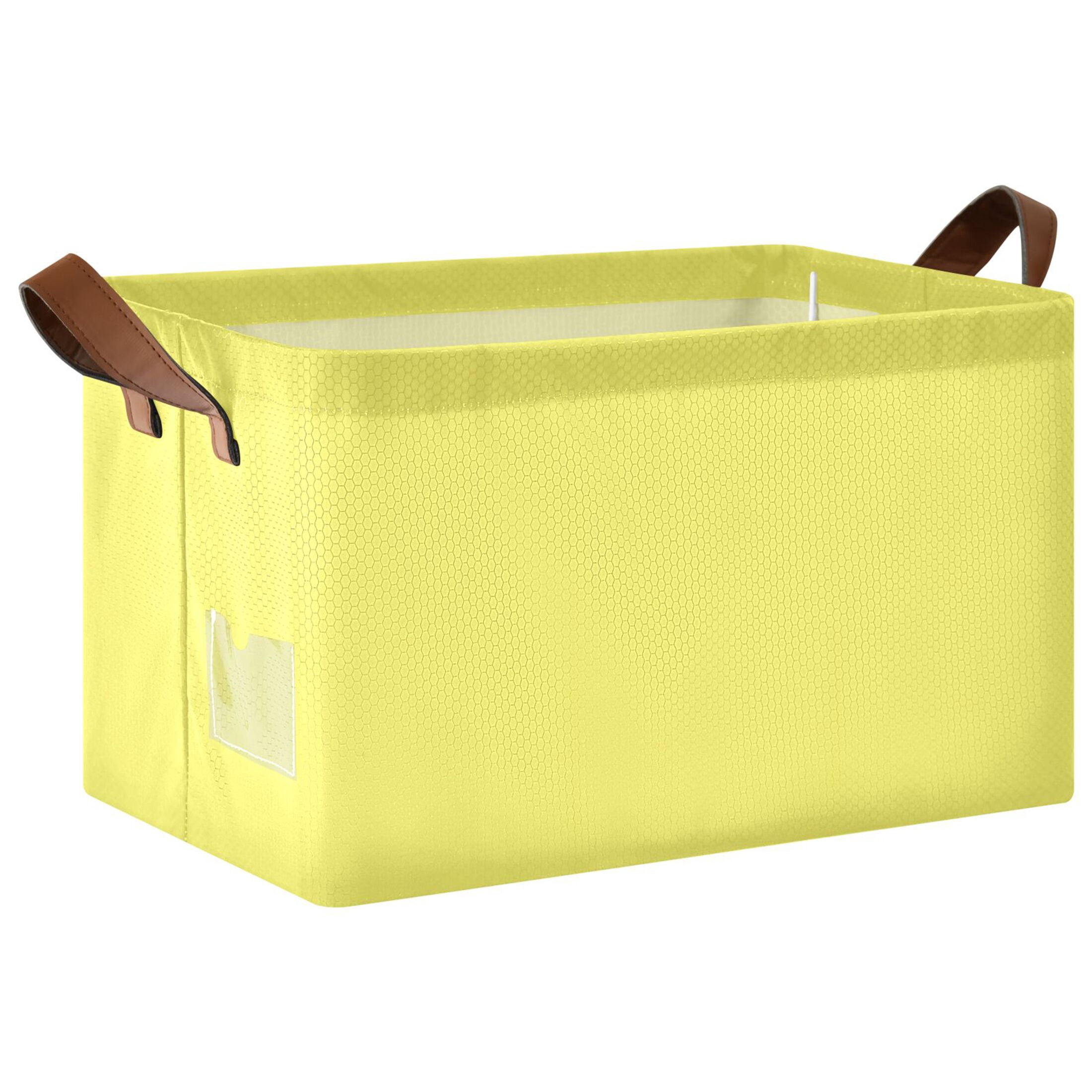 Ryvnso Yellow Storage Bins Large Basket Foldable Cube Toys Organizer ...