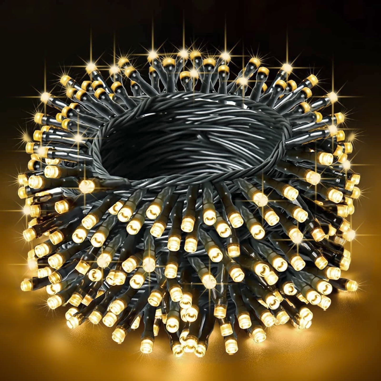 Rywell 82ft 1000 LED Christmas Tree Lights, Warm White Plug in Lights ...