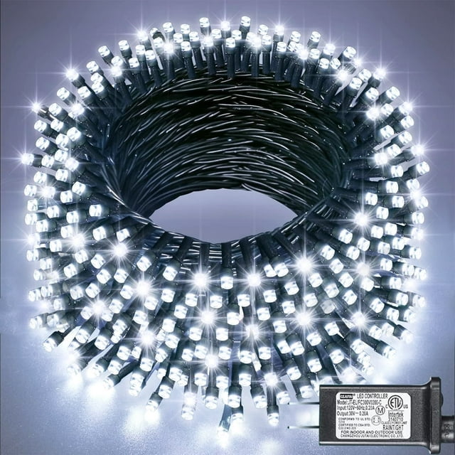 Rywell 82ft Christmas String Lights, 1000LED Christmas Tree Lights with 8 Modes, Outdoor ...