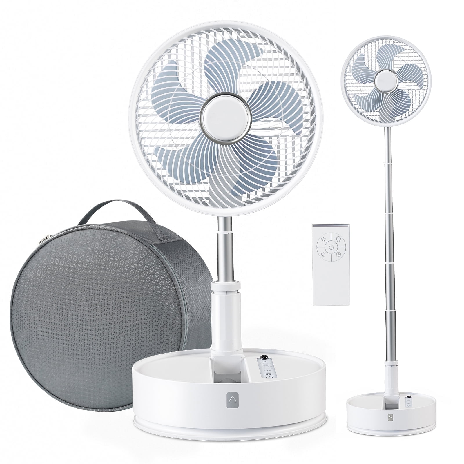 Rywell Pedestal Fan with Folding Base, Wired+Wireless Modes Standing ...