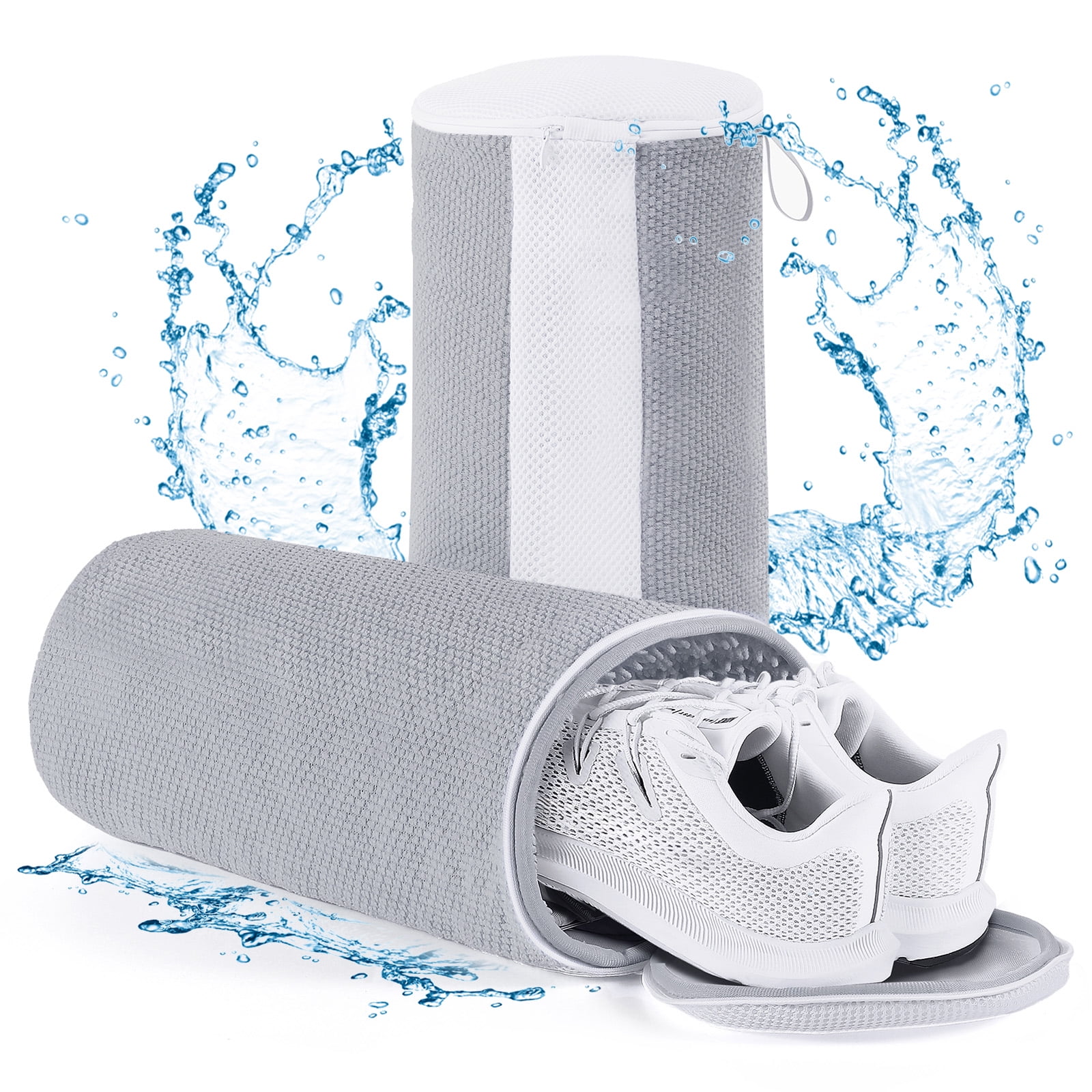 Rywell Shoe Washing Bag, Fluffy Fibers 360° All-Around Cleaning Shoe ...