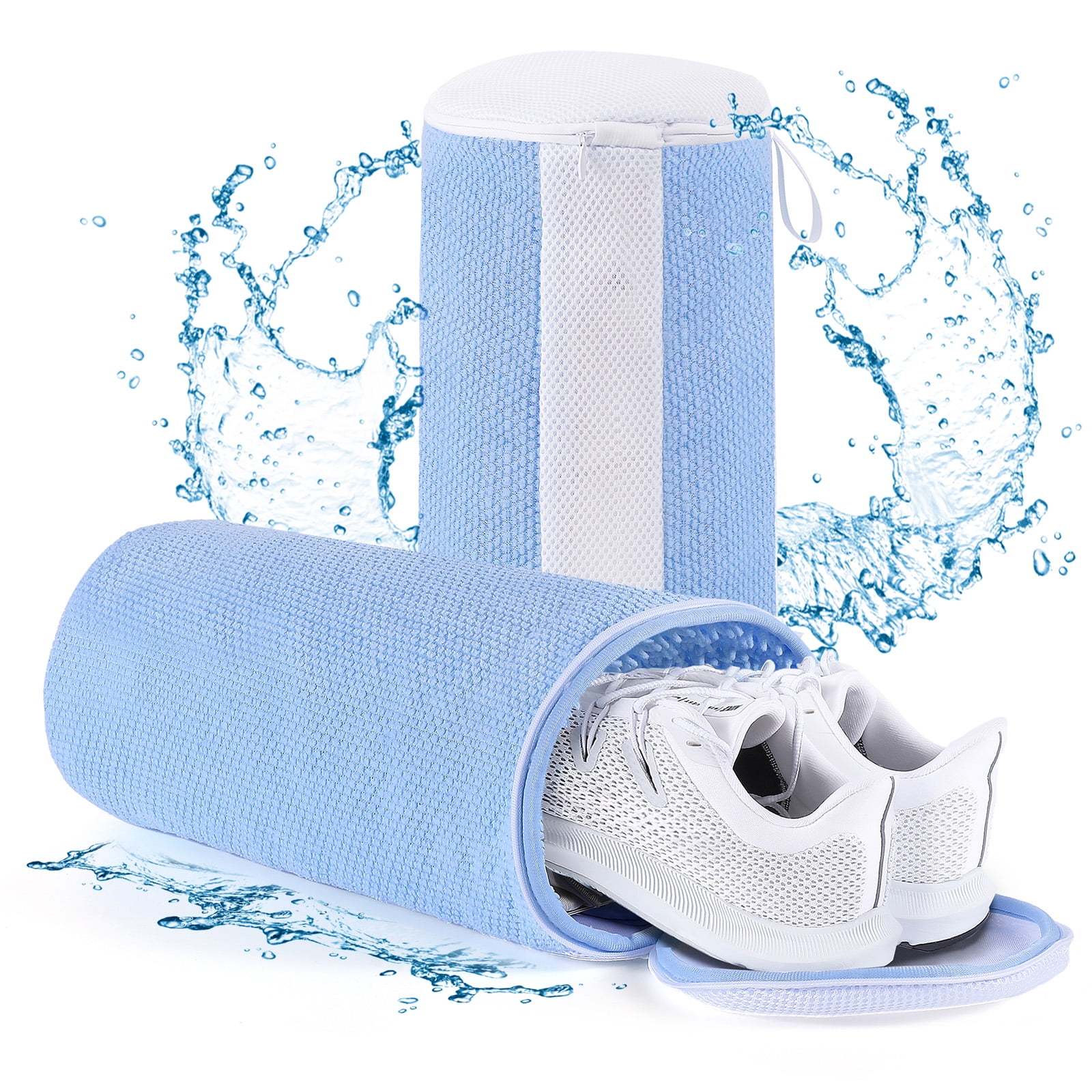 Rywell Shoe Washing Bag, Fluffy Fibers 360° All-Around Cleaning Shoe ...