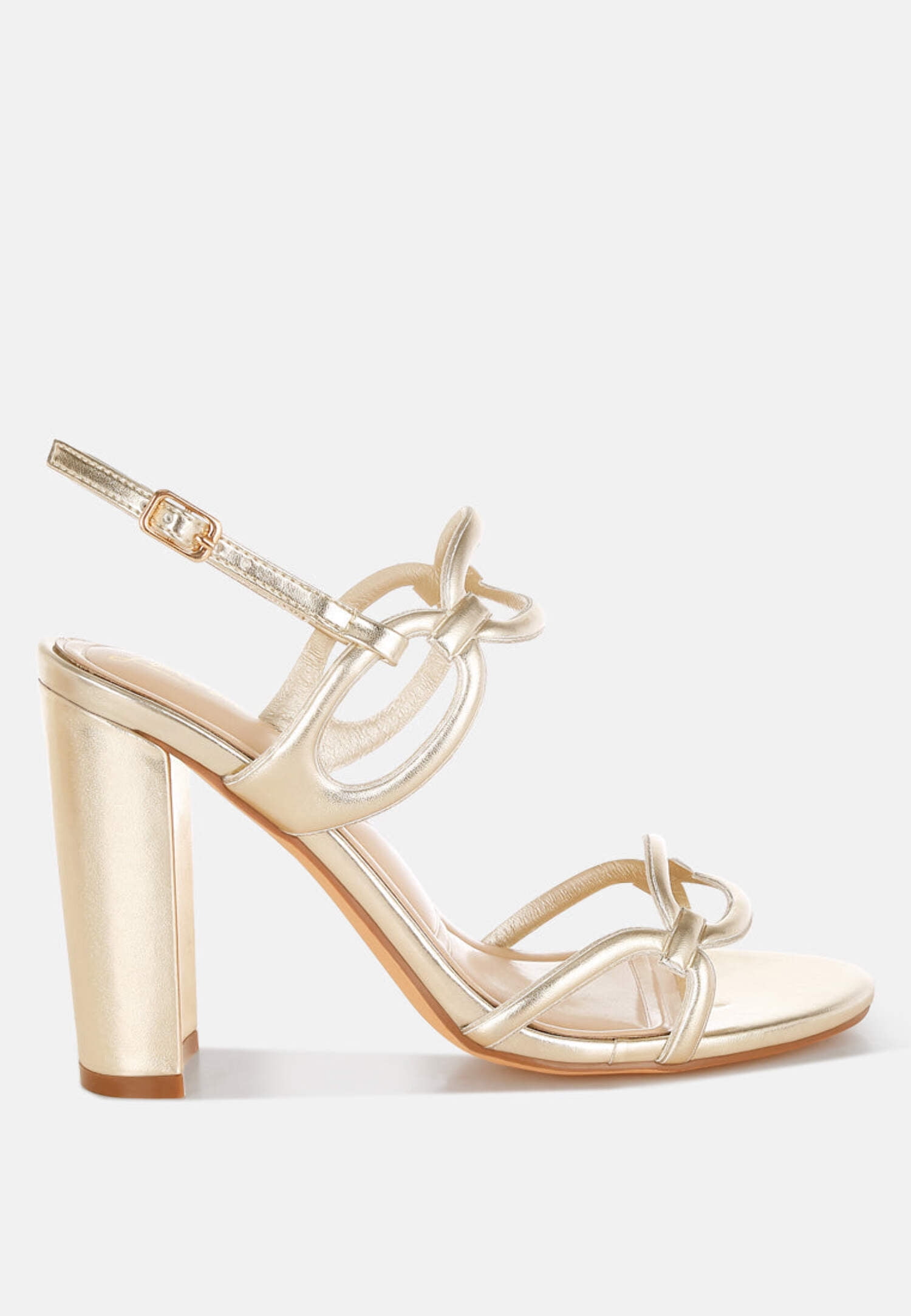 Ryzah Metallic Cut Out Chain Sandals - Walmart.com
