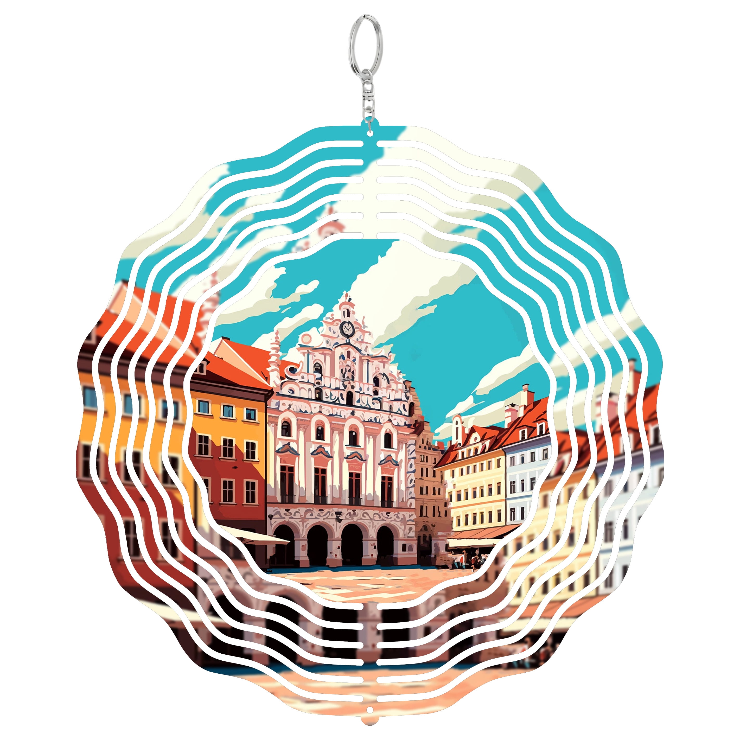 Rzeszow Poland City Market Square 3D Wind Spinner Stainless Steel ...